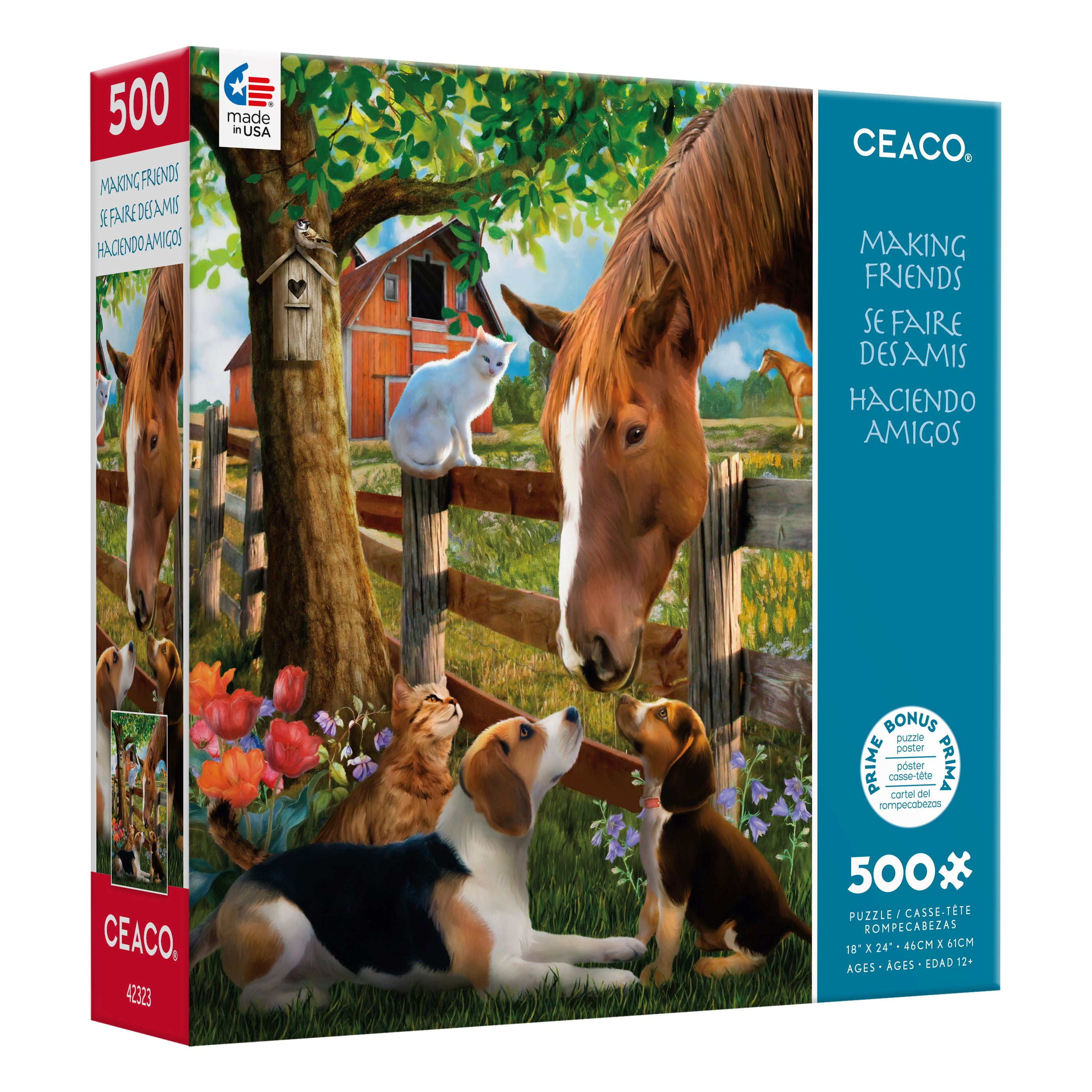 Ceaco 500 Piece Making Friends Interlocking Jigsaw Puzzle - Walmart.com