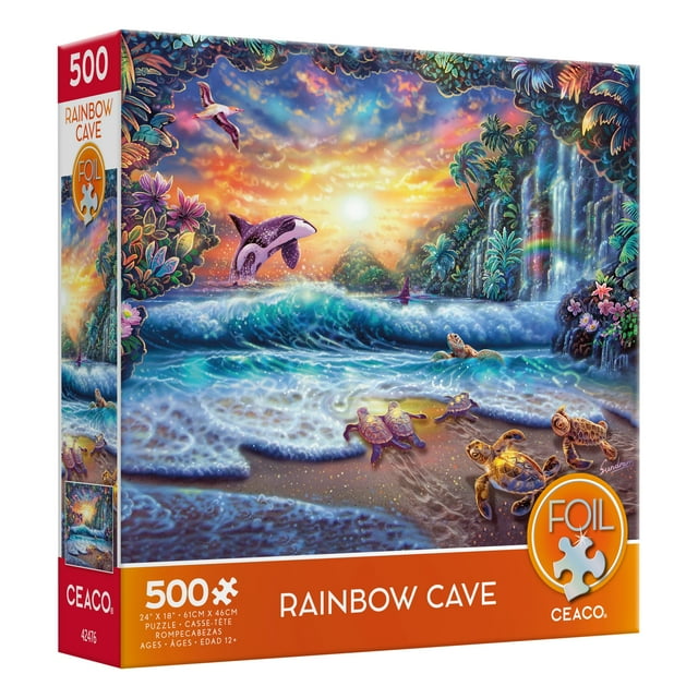 Ceaco 500 Piece Rainbow Cave (Steve Sundram) Interlocking Jigsaw Puzzle ...