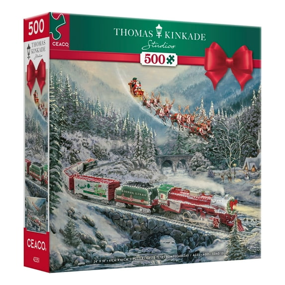Ceaco 500-Piece Tis the Season Christmas Light Express Interlocking ...