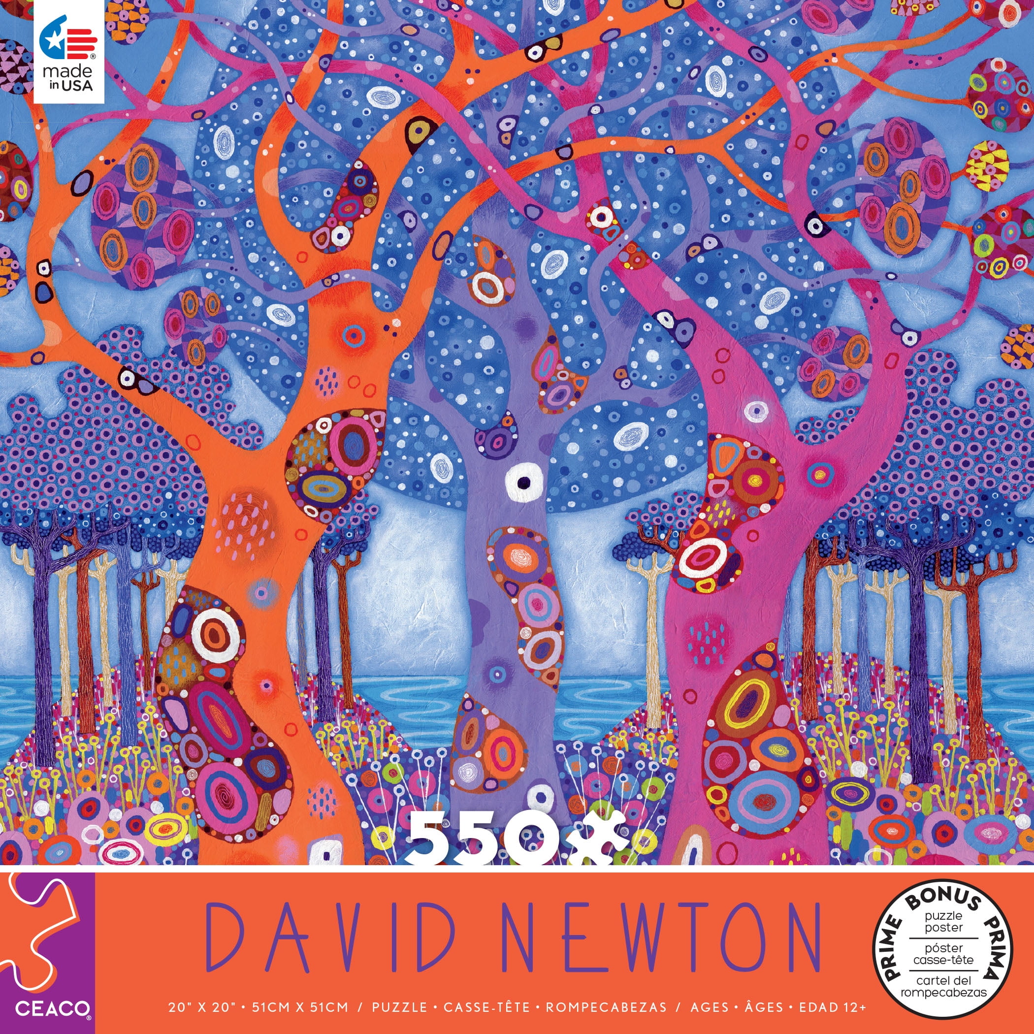 Ceaco 550-Piece David Newton Kaleidoforest Interlocking Jigsaw Puzzle ...