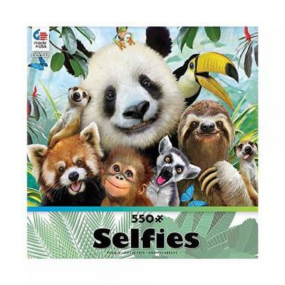 Ceaco 550-Piece Selfies In the Jungle Jigsaw Puzzle - 18 Inches ...
