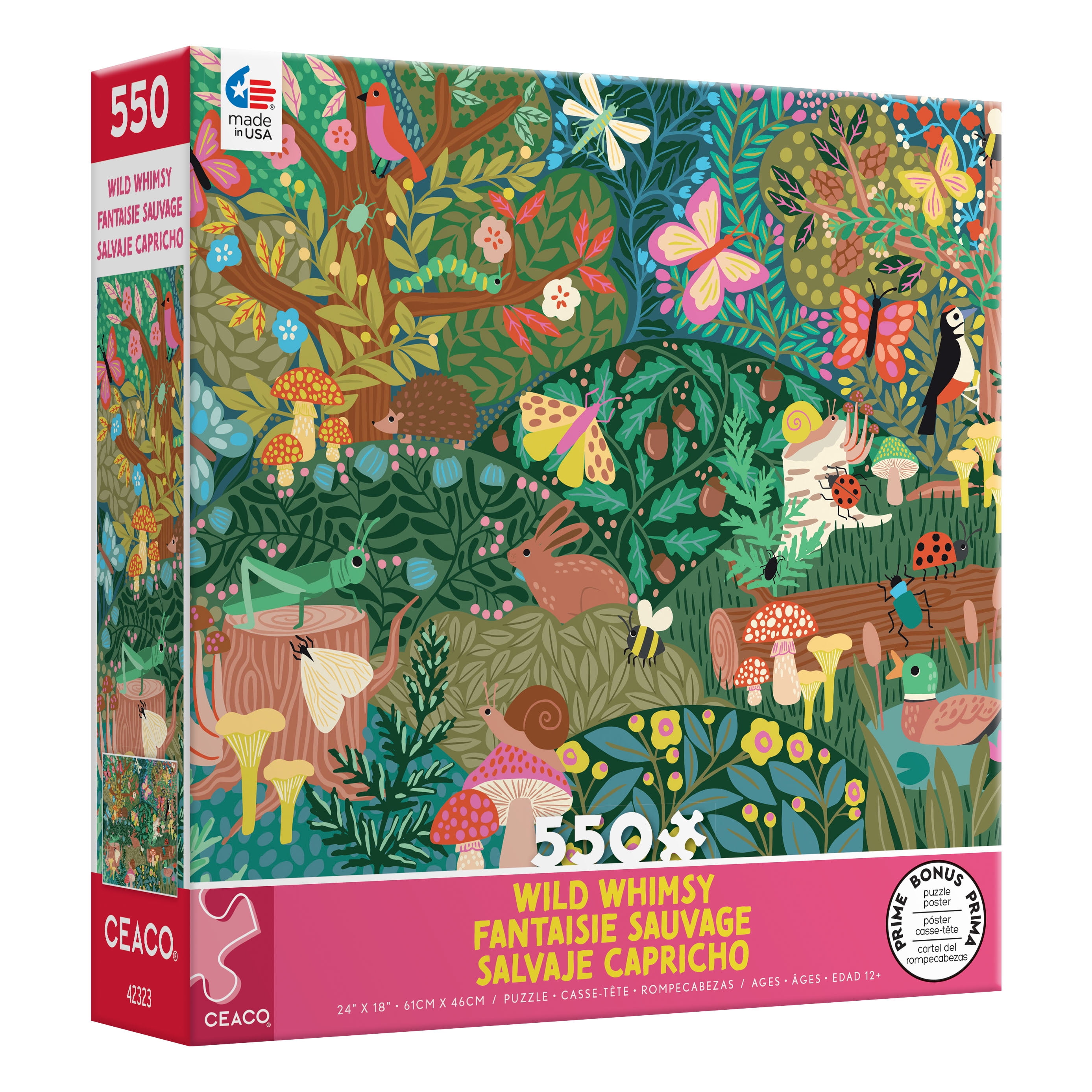 Ceaco 550- Wild Whimsy Woodland Whimsy Interlocking Jigsaw Puzzle ...