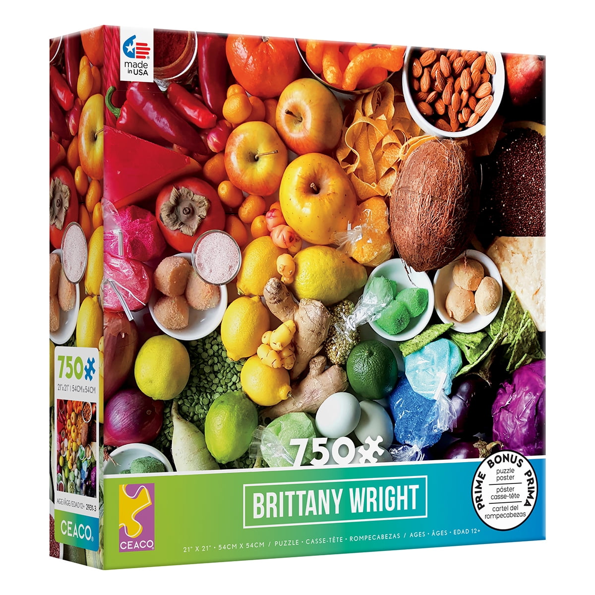 Ceaco 750-Piece Brittany Wright Food Medley Interlocking Jigsaw Puzzle - Walmart.com
