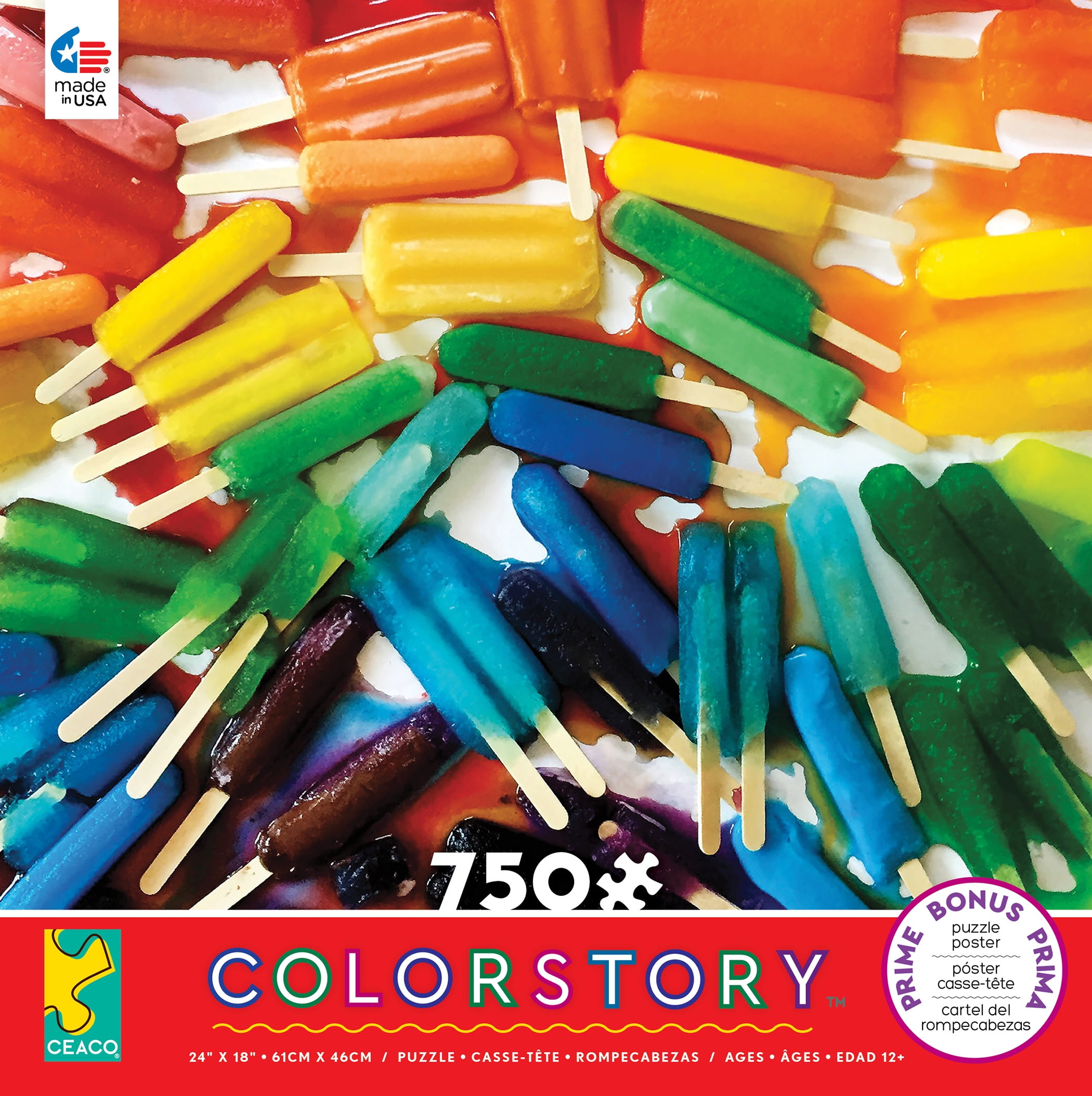 Ceaco 750-Piece Color Story Popsicles Interlocking Jigsaw Puzzle ...