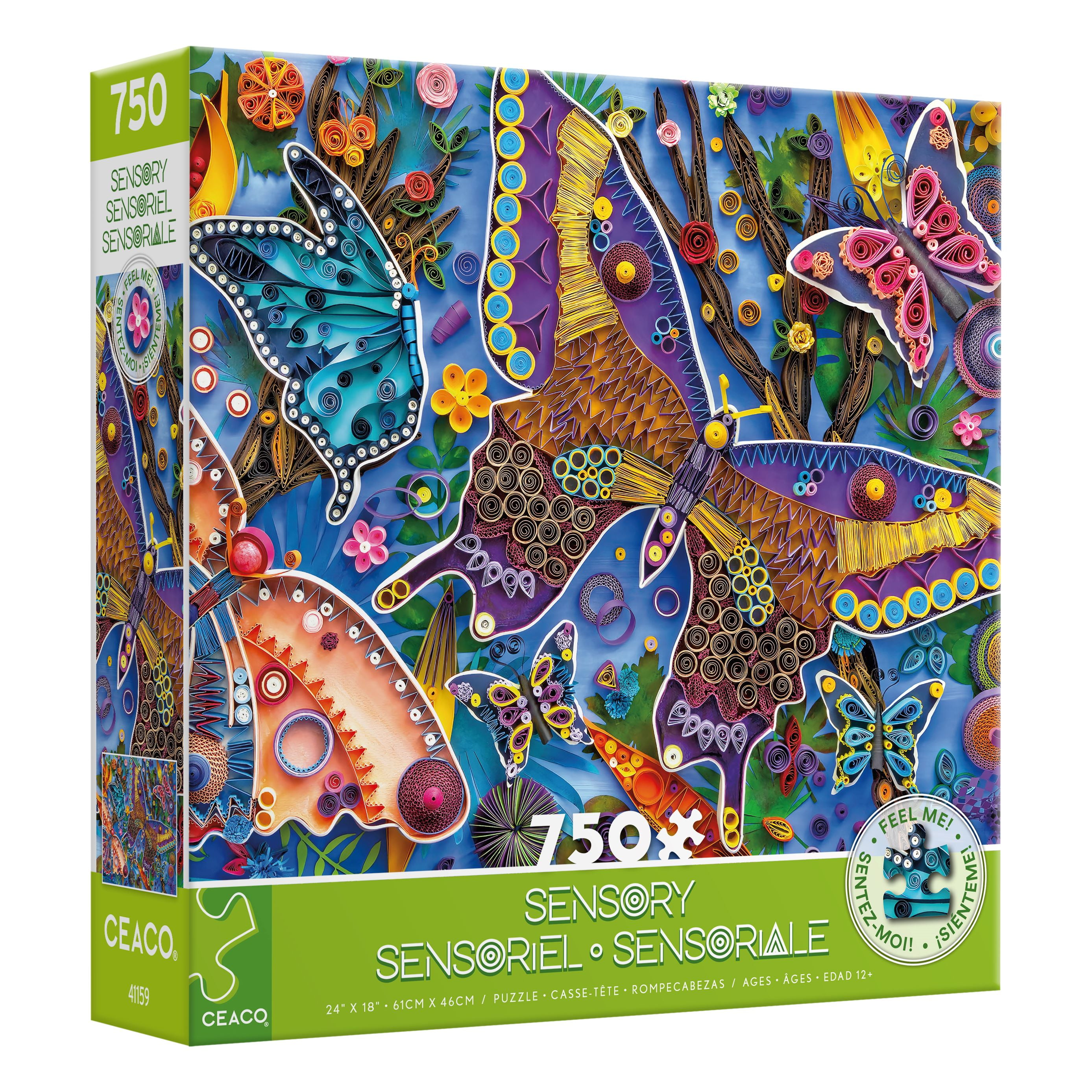 Ceaco Beautiful Butterflies Sensory (Gail Marie Barros) 750 Piece ...