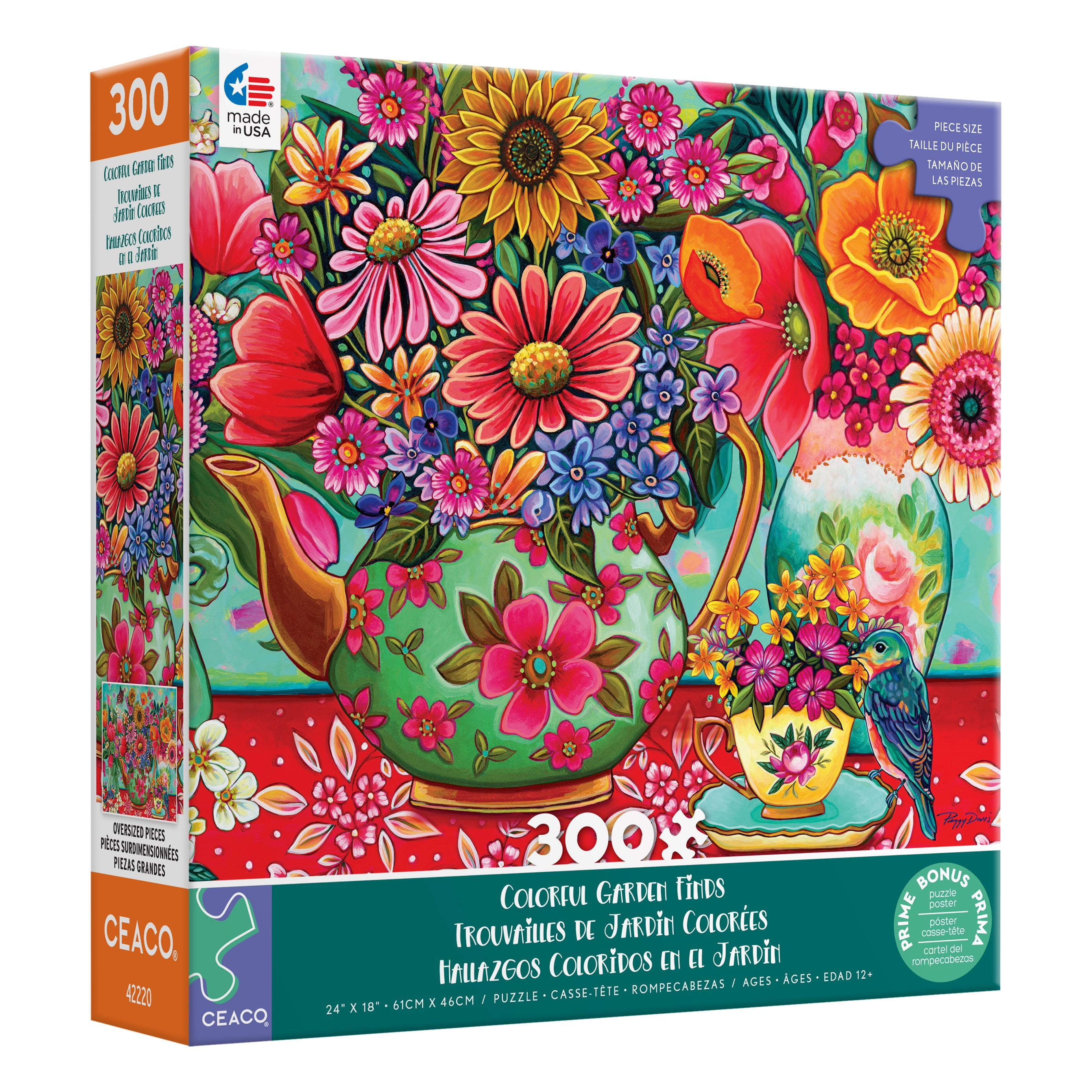 Ceaco Colorful Garden Finds 300 Piece Jigsaw Puzzle - Walmart.com