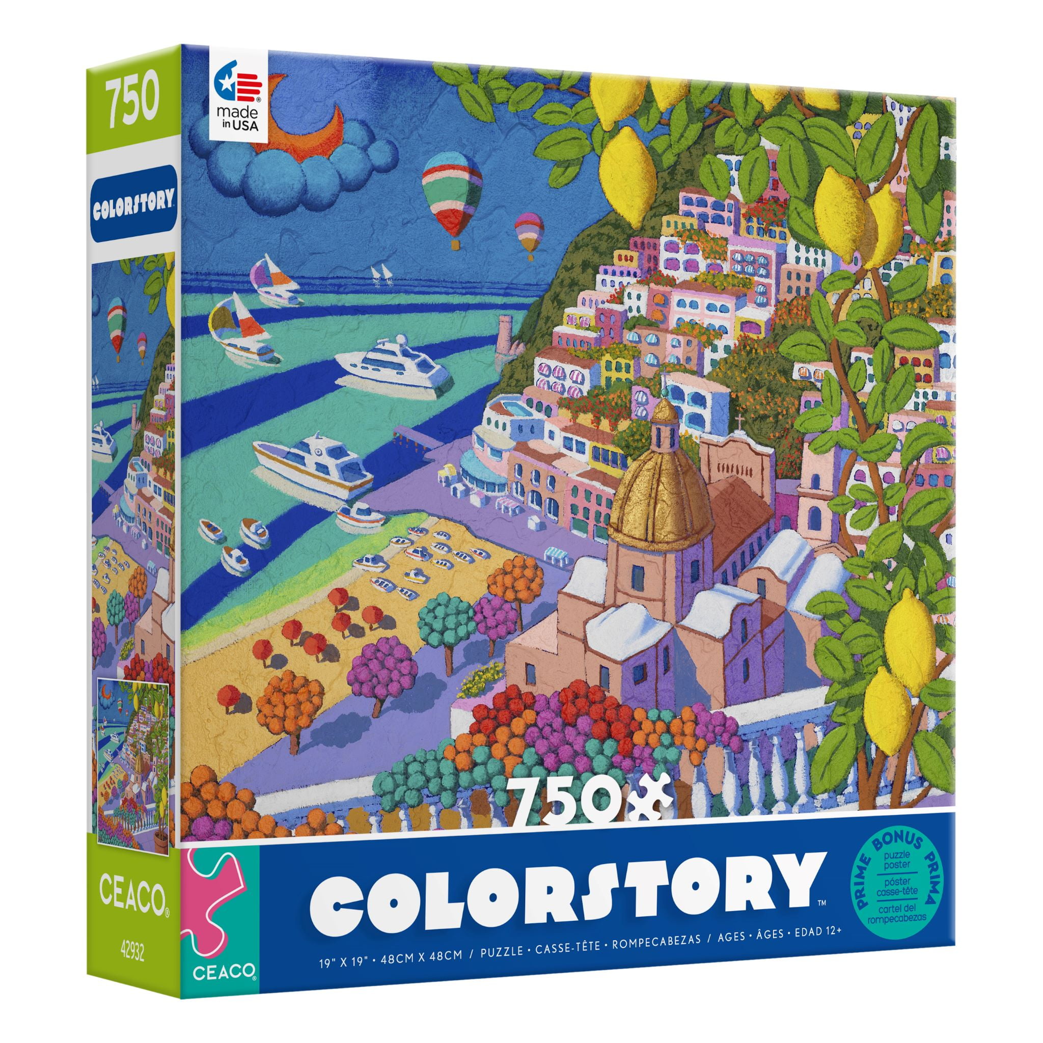 Ceaco - Colorstory - Positano - 750 Piece Interlocking Jigsaw Puzzle ...