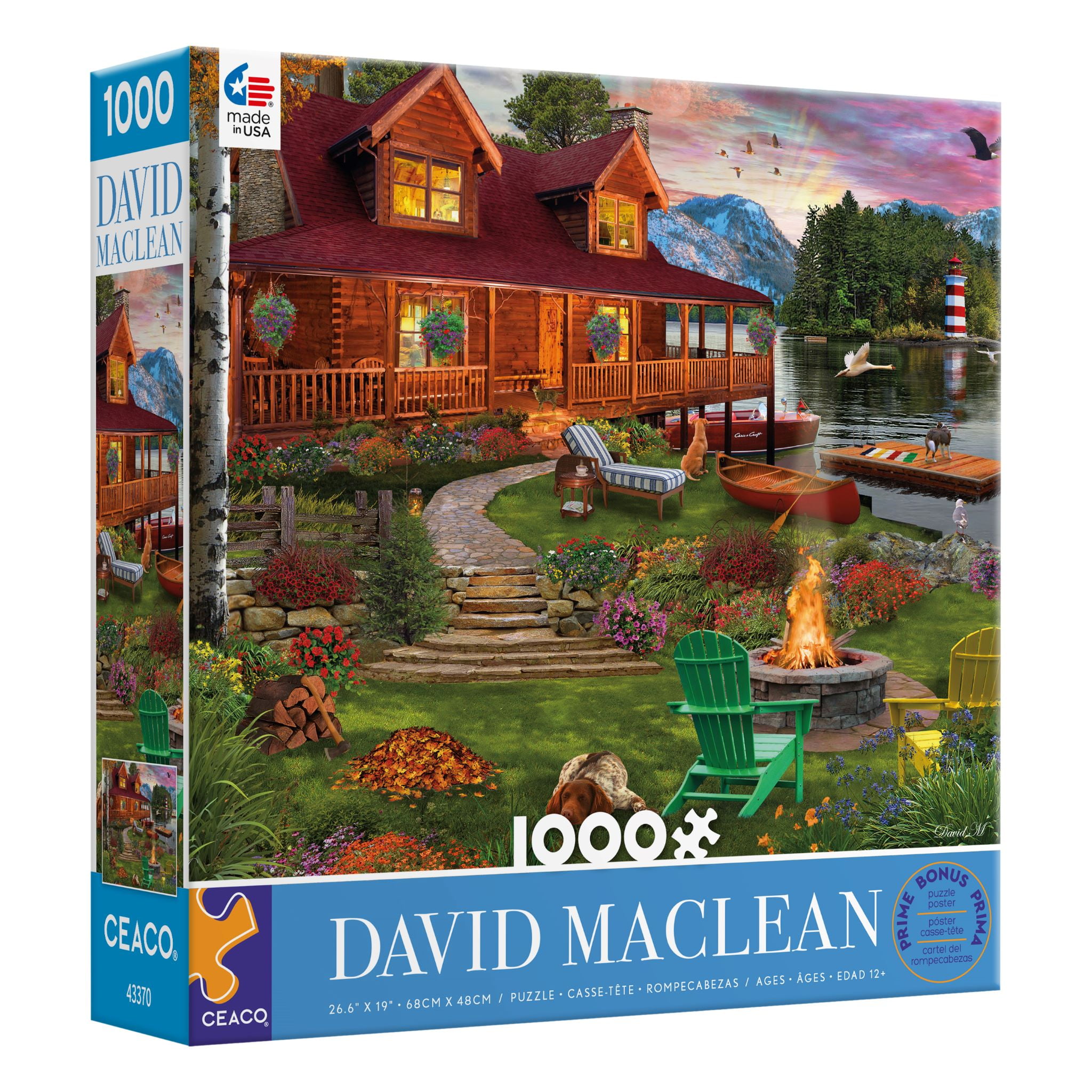 Ceaco - David Maclean - Cottage Retreat - 1000 Piece Interlocking ...