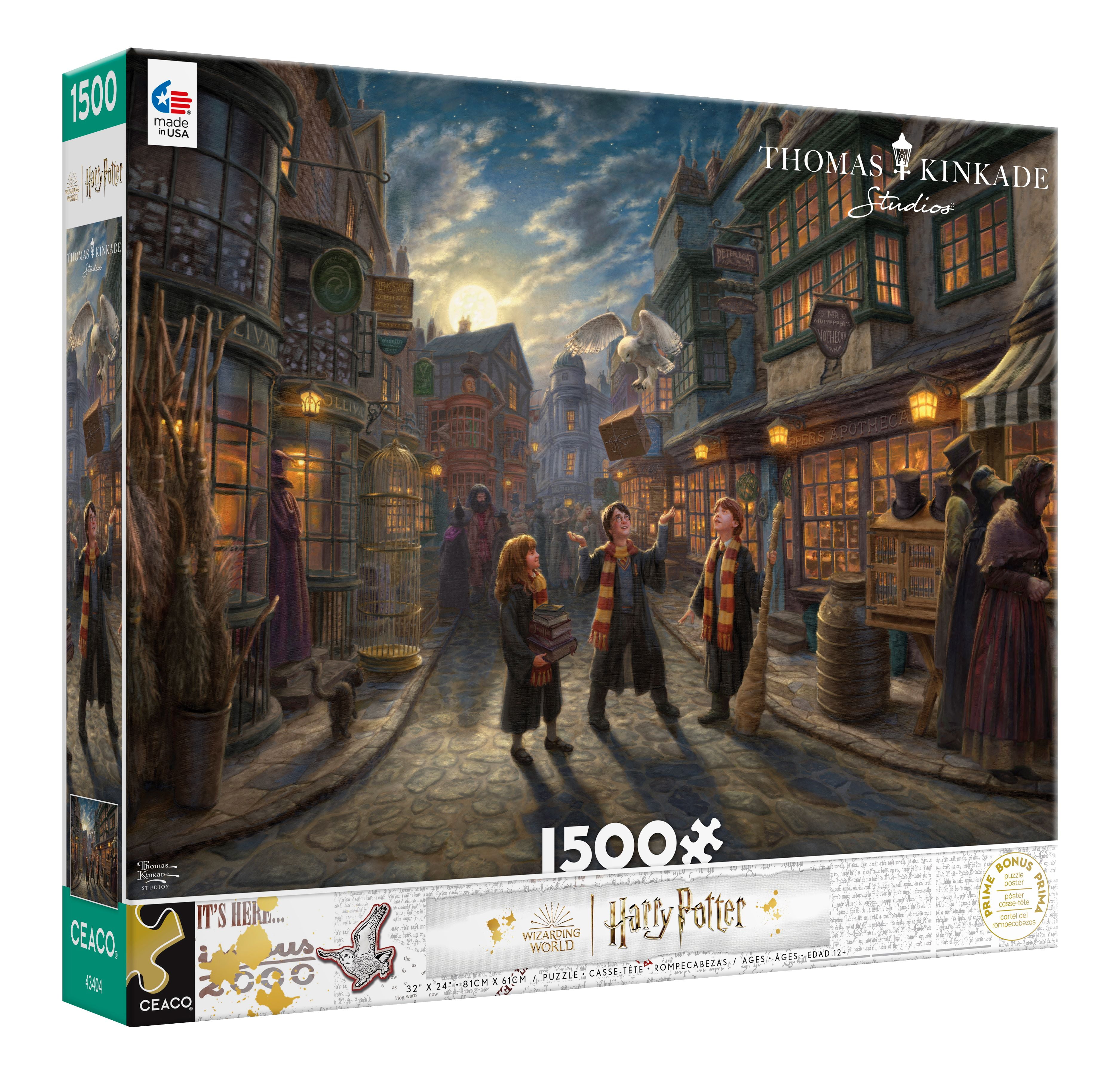 Ceaco Diagon Alley (Thomas Kinkade/WB) 1500 Piece Jigsaw Puzzle ...