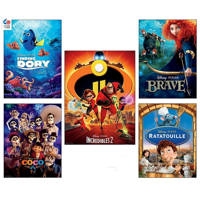 Ceaco - Disney 5 In 1 - Disney/Pixar - 5 In 1 Multipack Jigsaw Puzzle ...