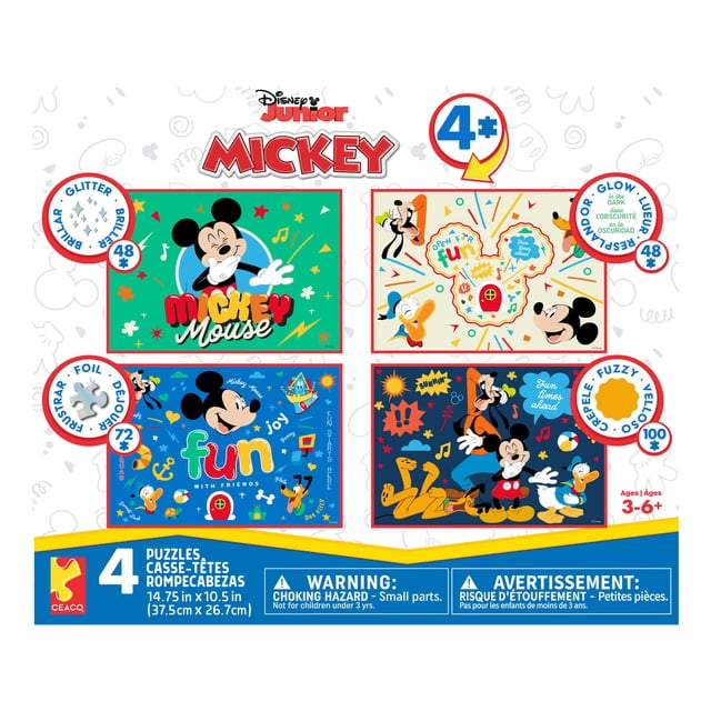 Ceaco Disney Classic Kids 4-in-1 Multipack with Effects Interlocking ...