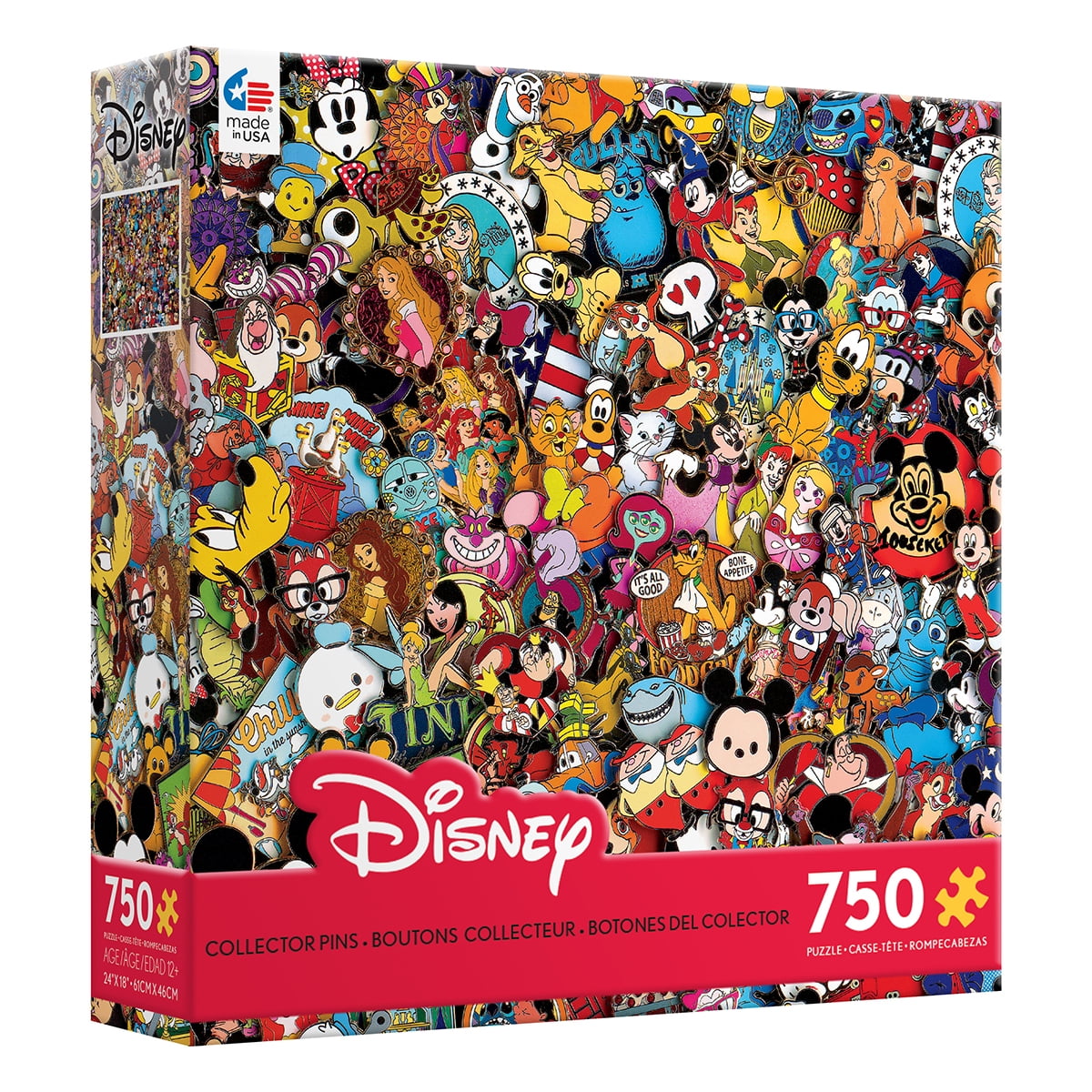 Ceaco - Disney Collections - Pins - 750 Piece Interlocking Jigsaw ...