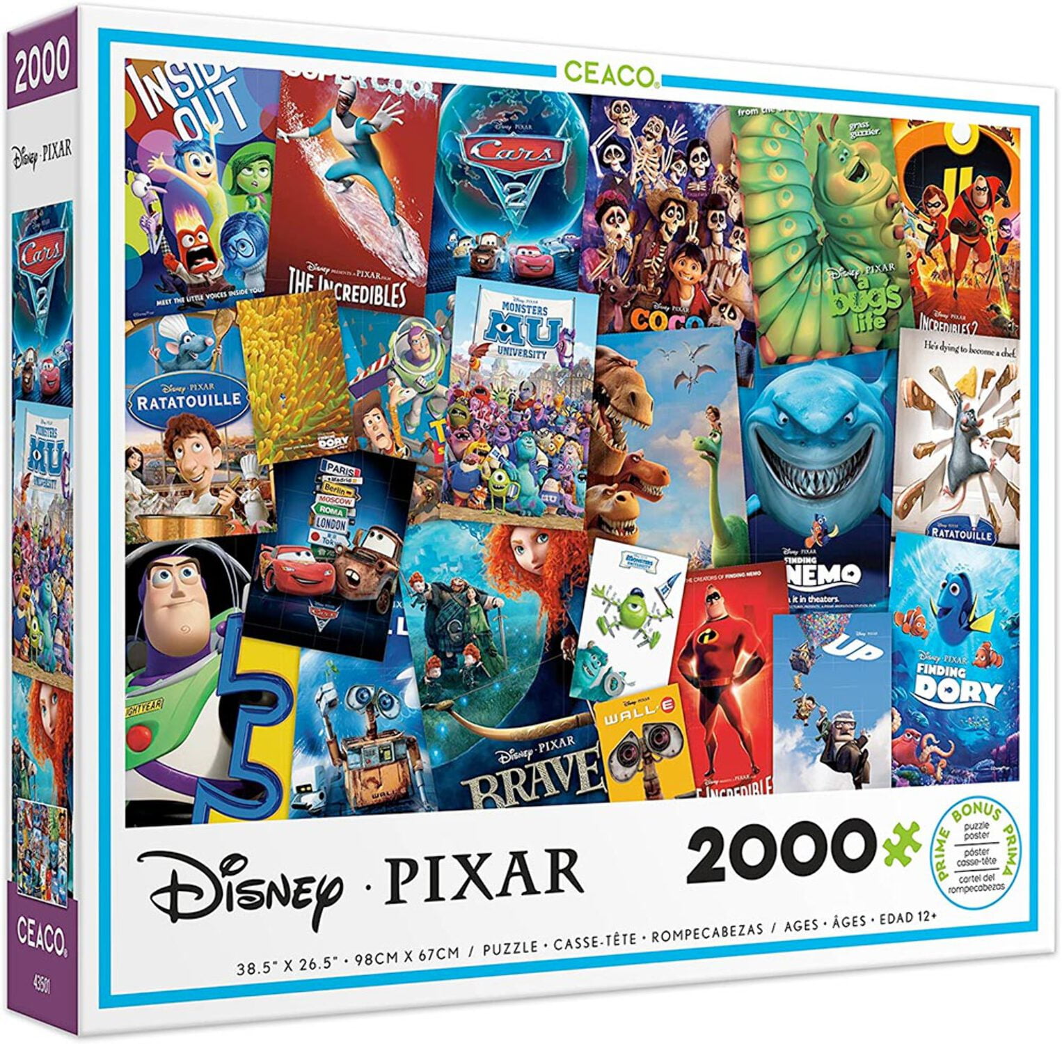 Ceaco - Disney/Pixar - Movie Posters - 2000 Piece Interlocking Jigsaw ...