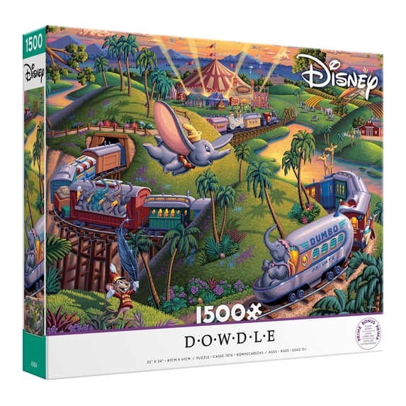 Ceaco Disney Dumbo 1500 Piece Recycled Jigsaw Puzzle with Bonus Poster ...