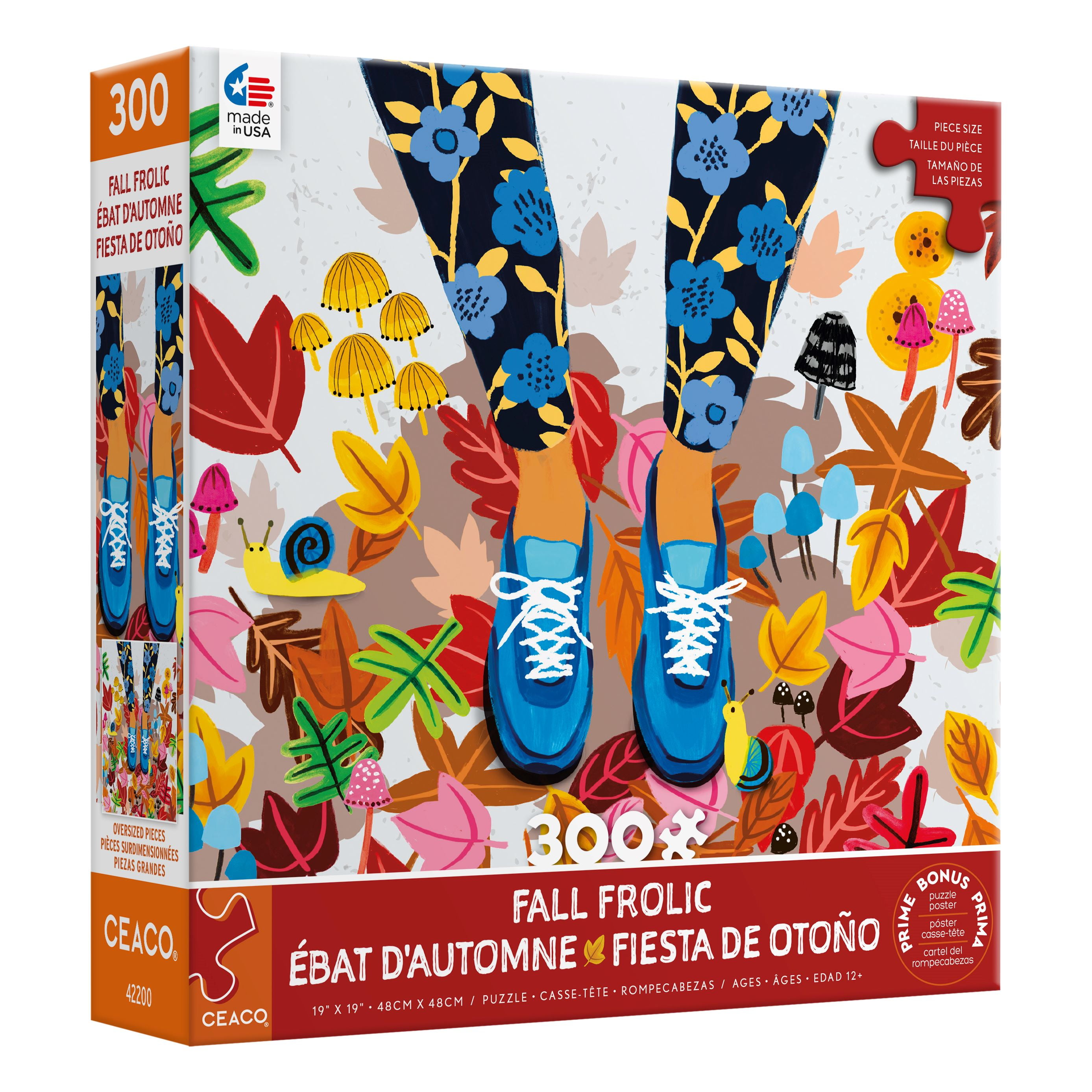 Ceaco Fall Frolic 300 Piece Interlocking Jigsaw Puzzle - Walmart.com