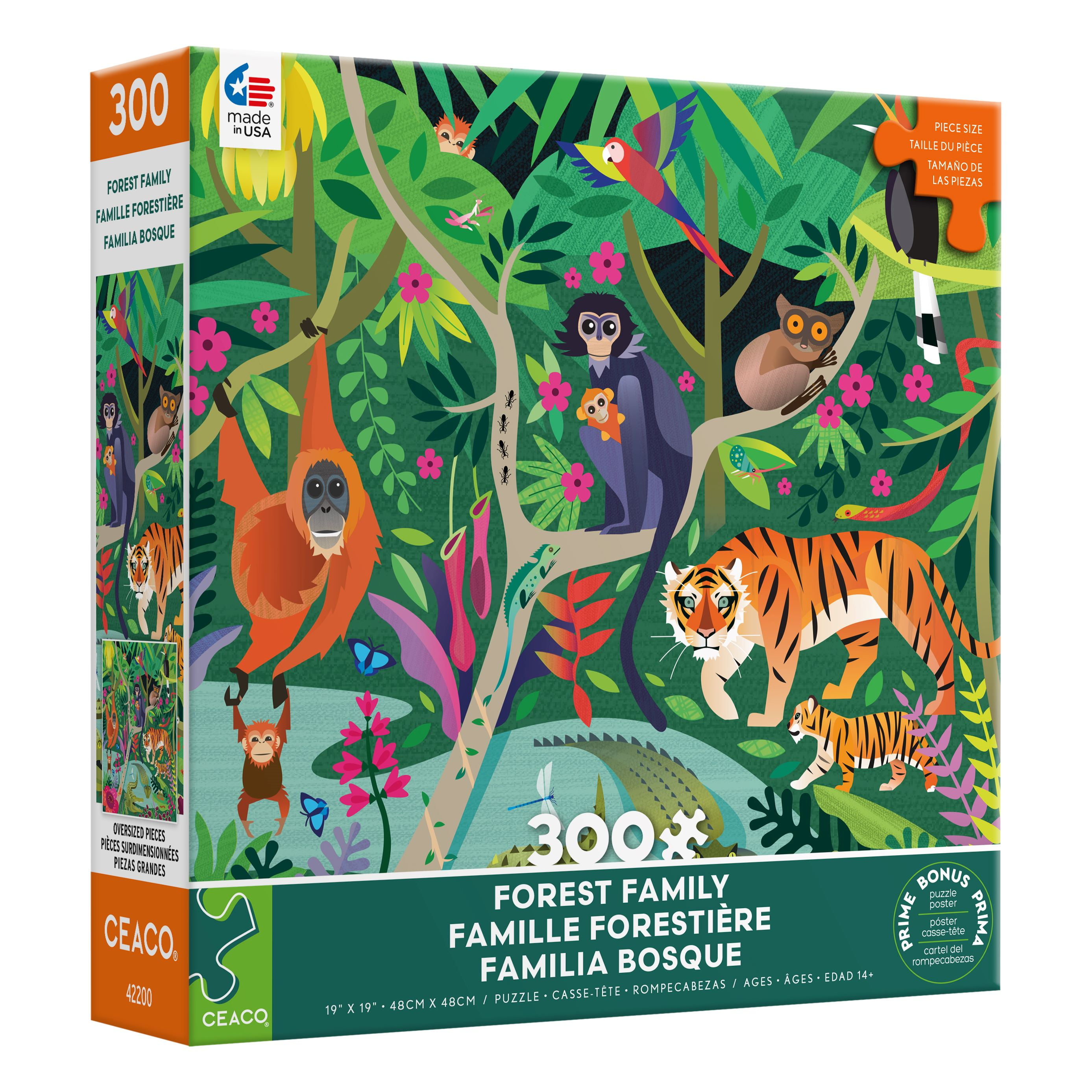 Ceaco Forest Family (Amanda Shufflebotham) 300 Piece Interlocking ...