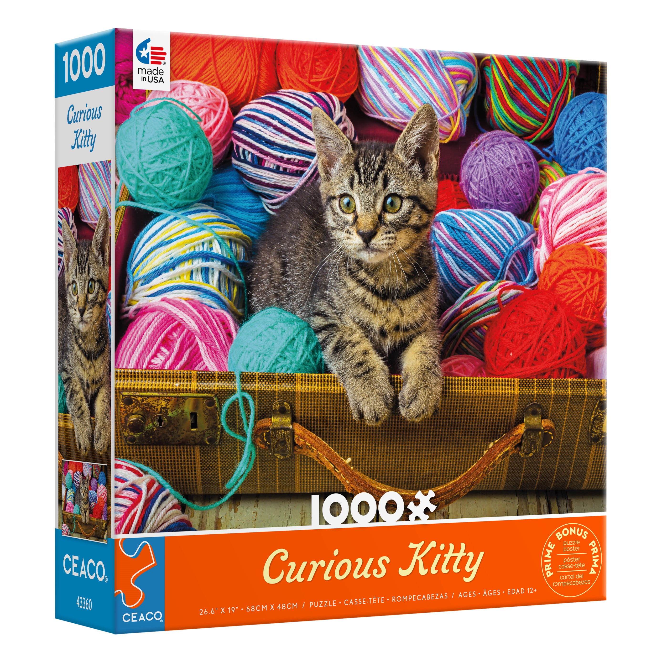 Ceaco - Garry Gay - Curious Kitty - 1000 Piece Interlocking Jigsaw Puzzle - Walmart.com