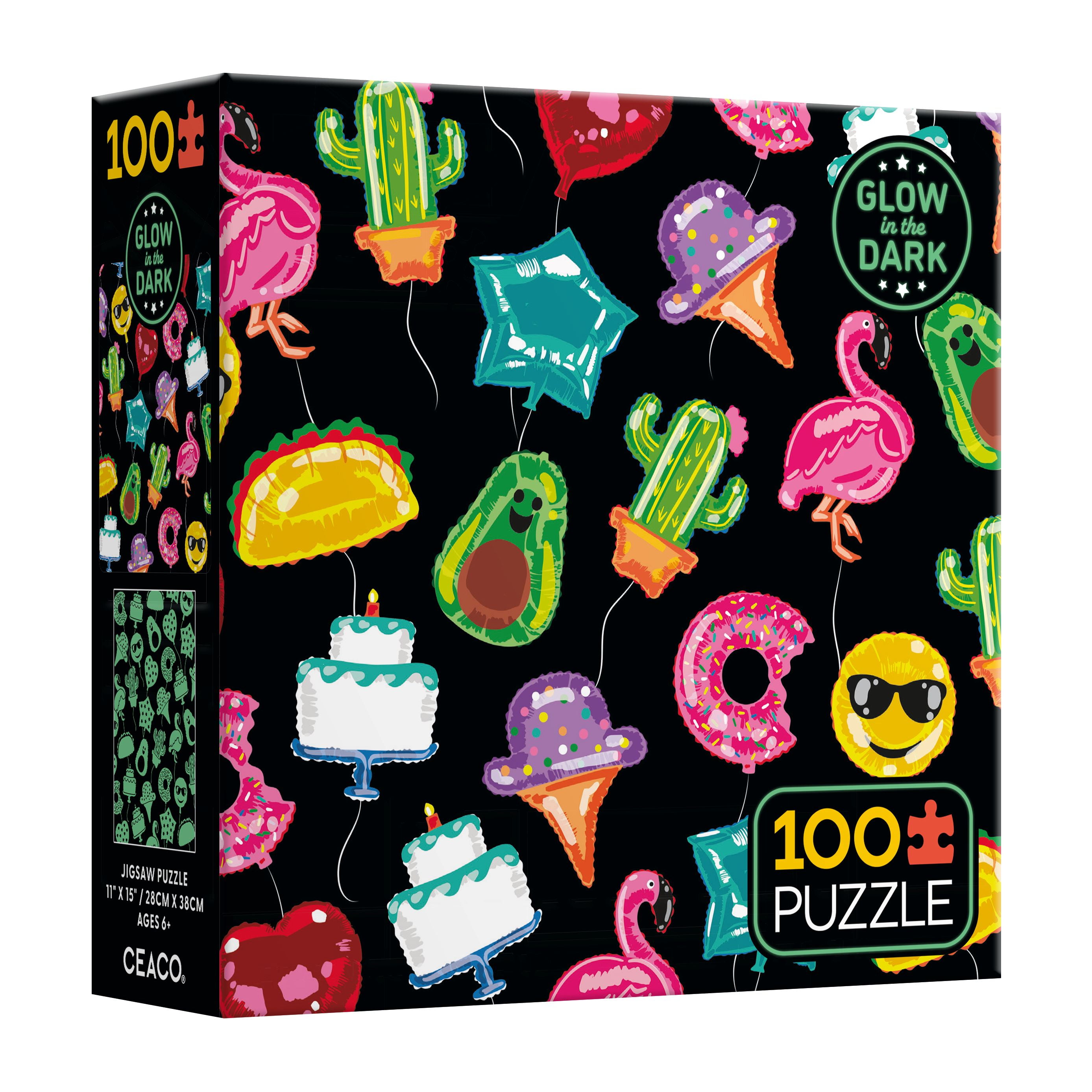 Ceaco Kids Deluxe 100 Piece Bountiful Balloons Glow (Arrolynn ...