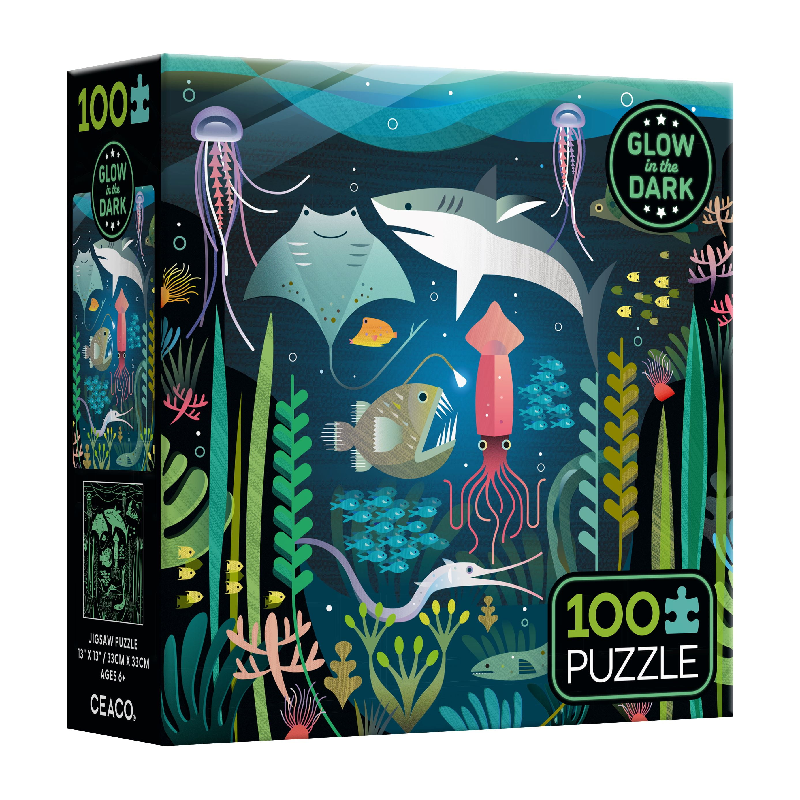 Ceaco Kids Deluxe 100 Piece Ocean Glow Amanda Shufflebotham ...