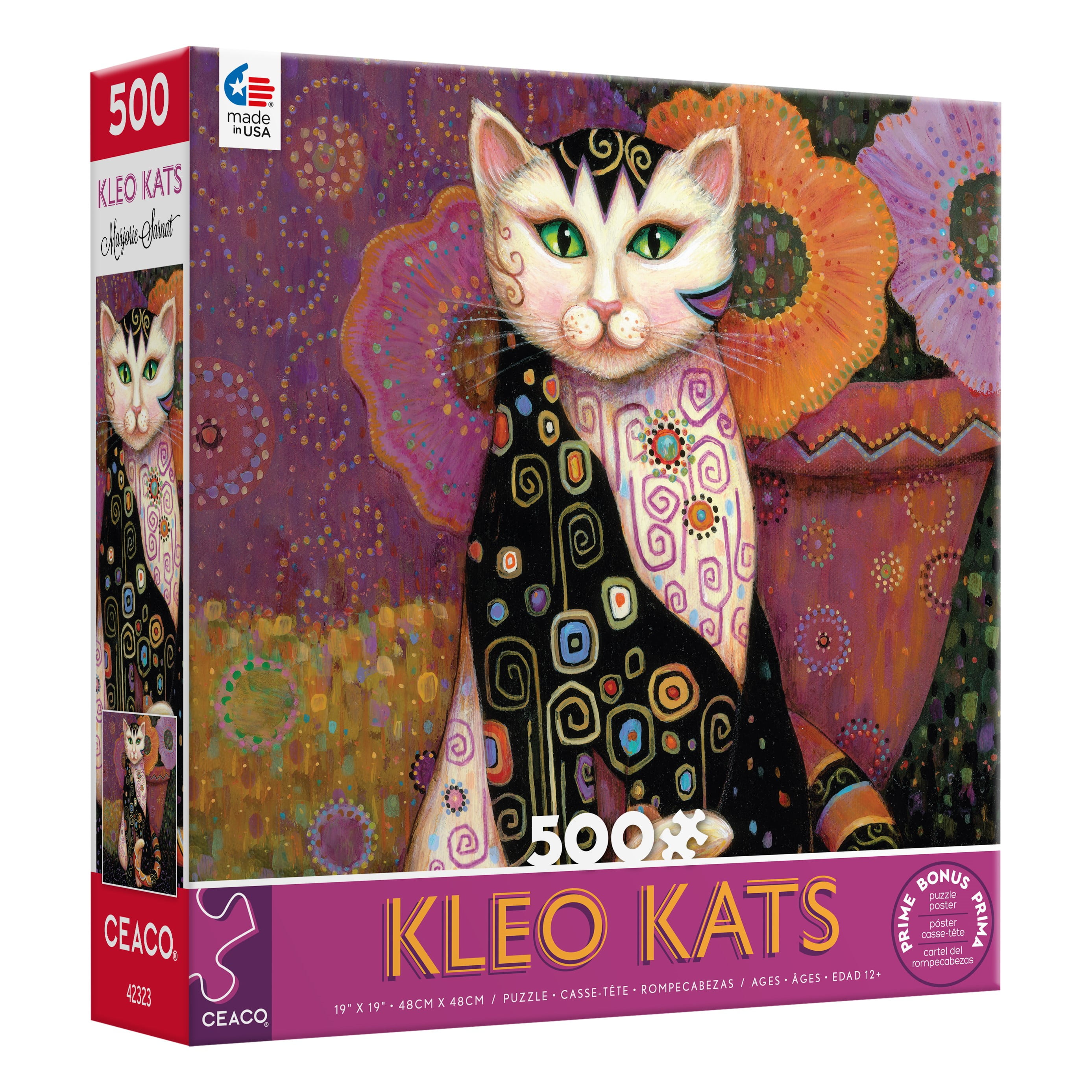 Ceaco Kleo Kats Decko 500 Piece Puzzle - Colorful Jigsaw - Walmart.com