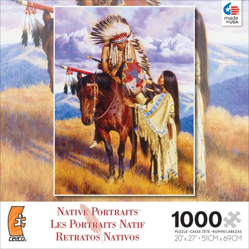 Ceaco Larry Fanning Native American Portrait Puzzle, 1000 Piece ...
