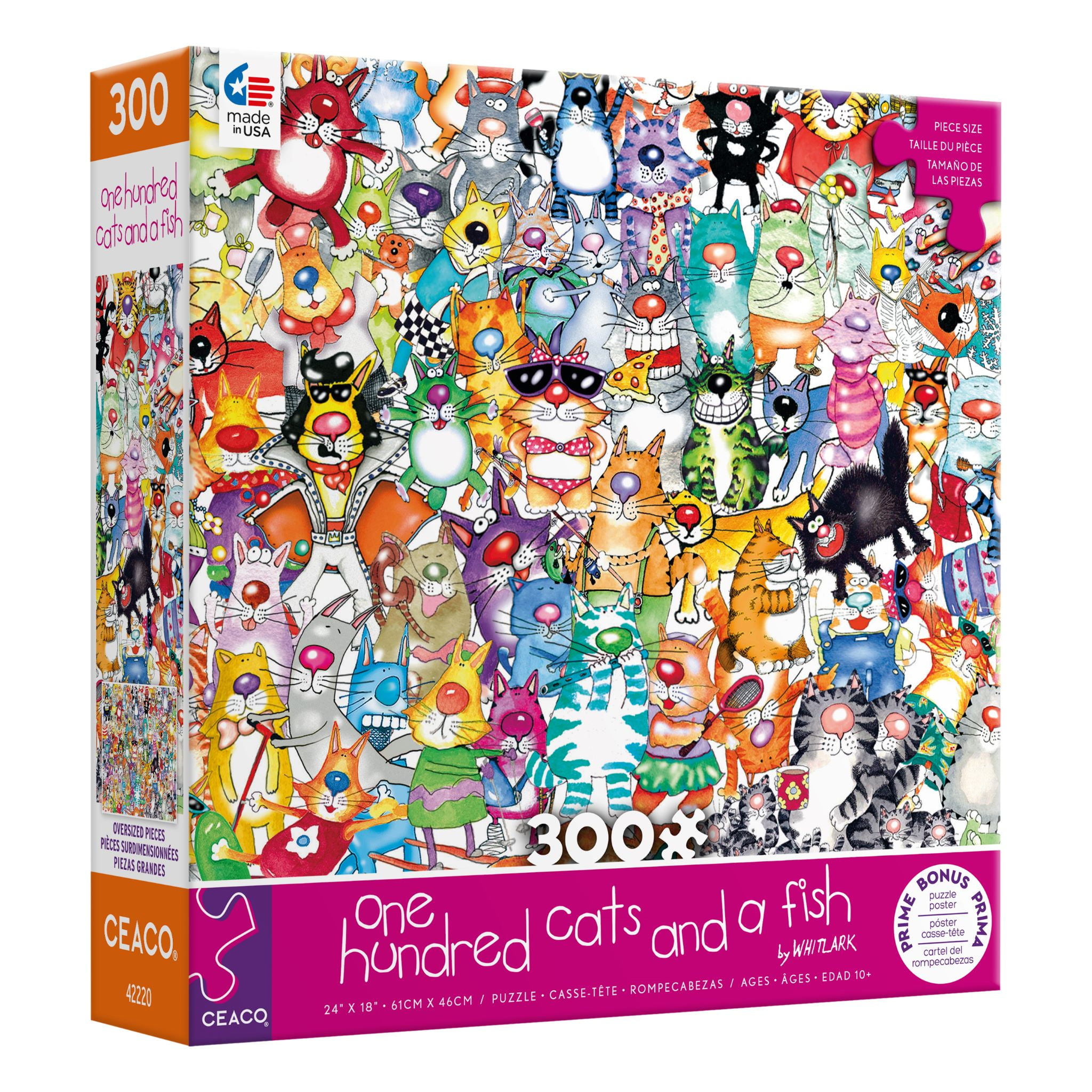 Ceaco - One Hundred And One - One Hundred Cats And A Fish - 300 Piece ...