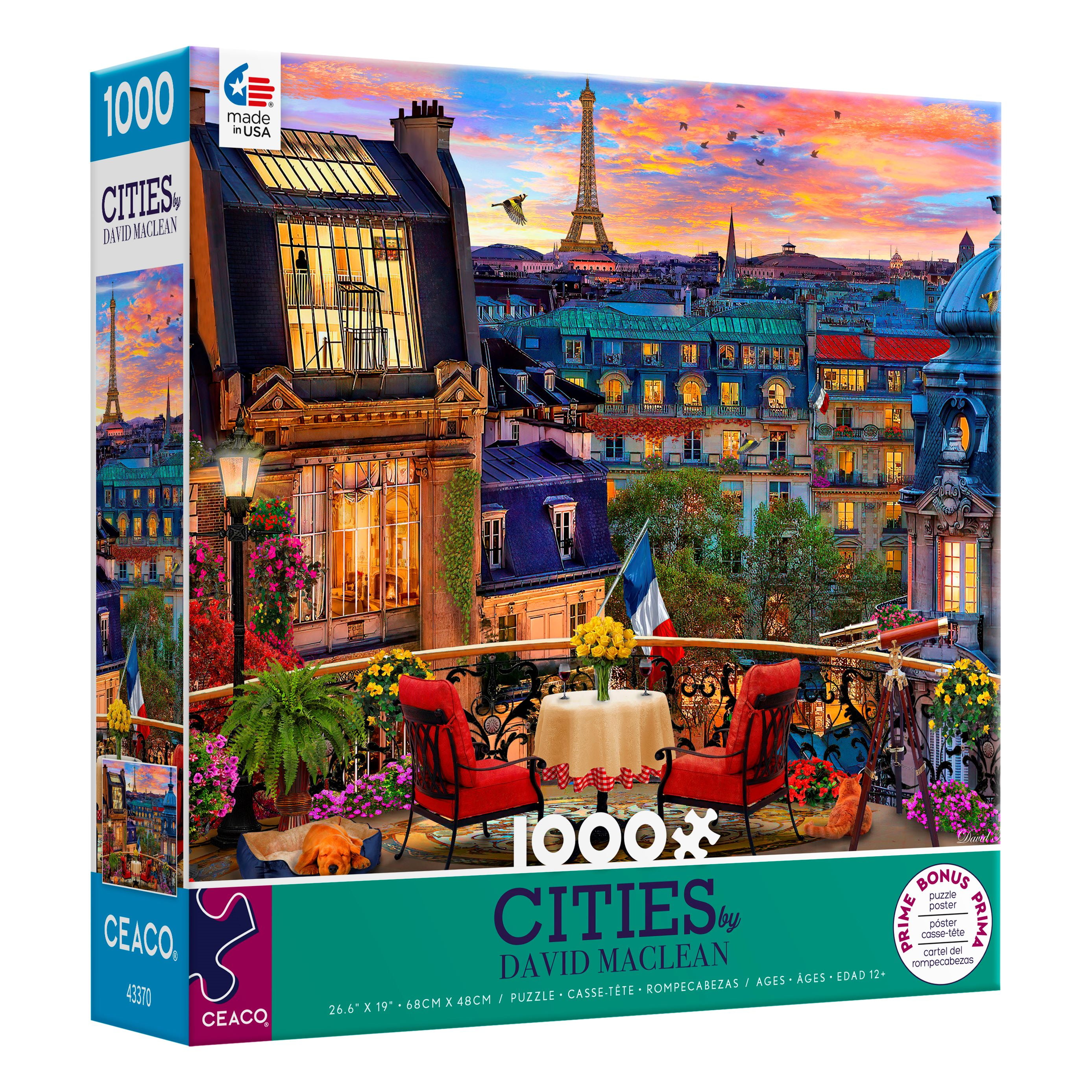 Ceaco Paris Rooftop 1000 Piece Interlocking Jigsaw Puzzle - Walmart.com