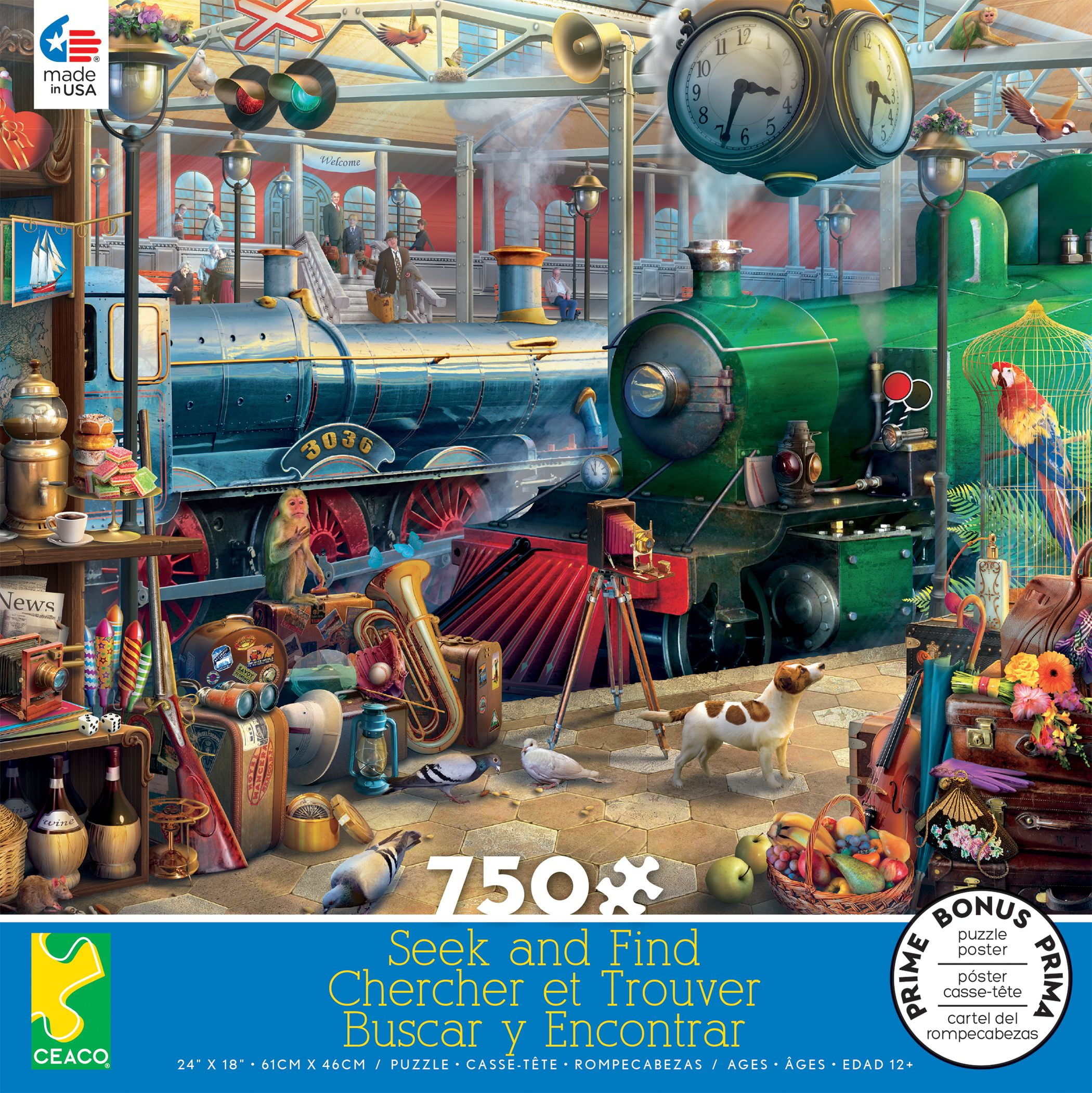 Ceaco - Seek And Find - Train Station - 1000 Piece Jigsaw Puzzle ...