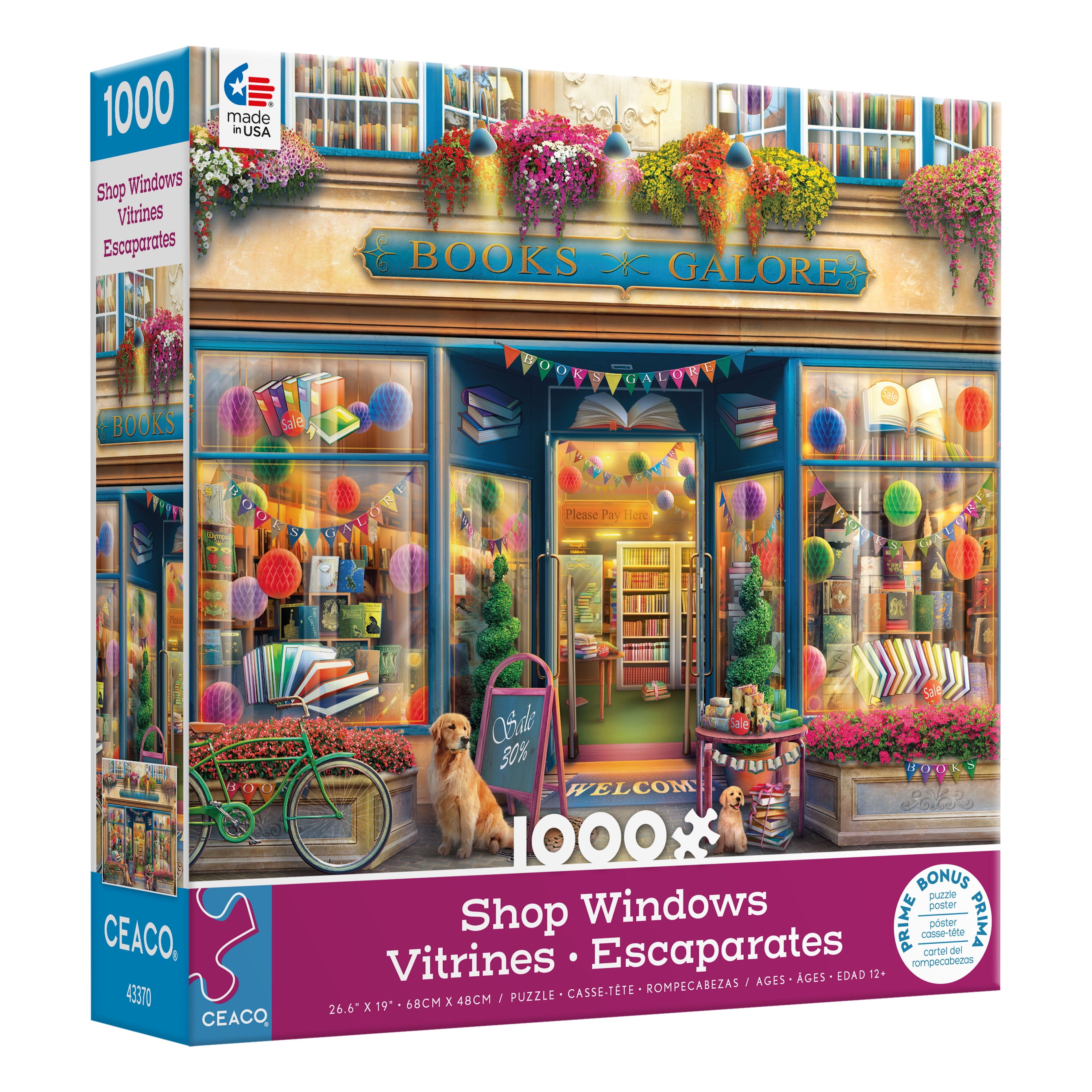 Ceaco - Shop Windows - Books Galore - 1000 Piece Interlocking Jigsaw ...