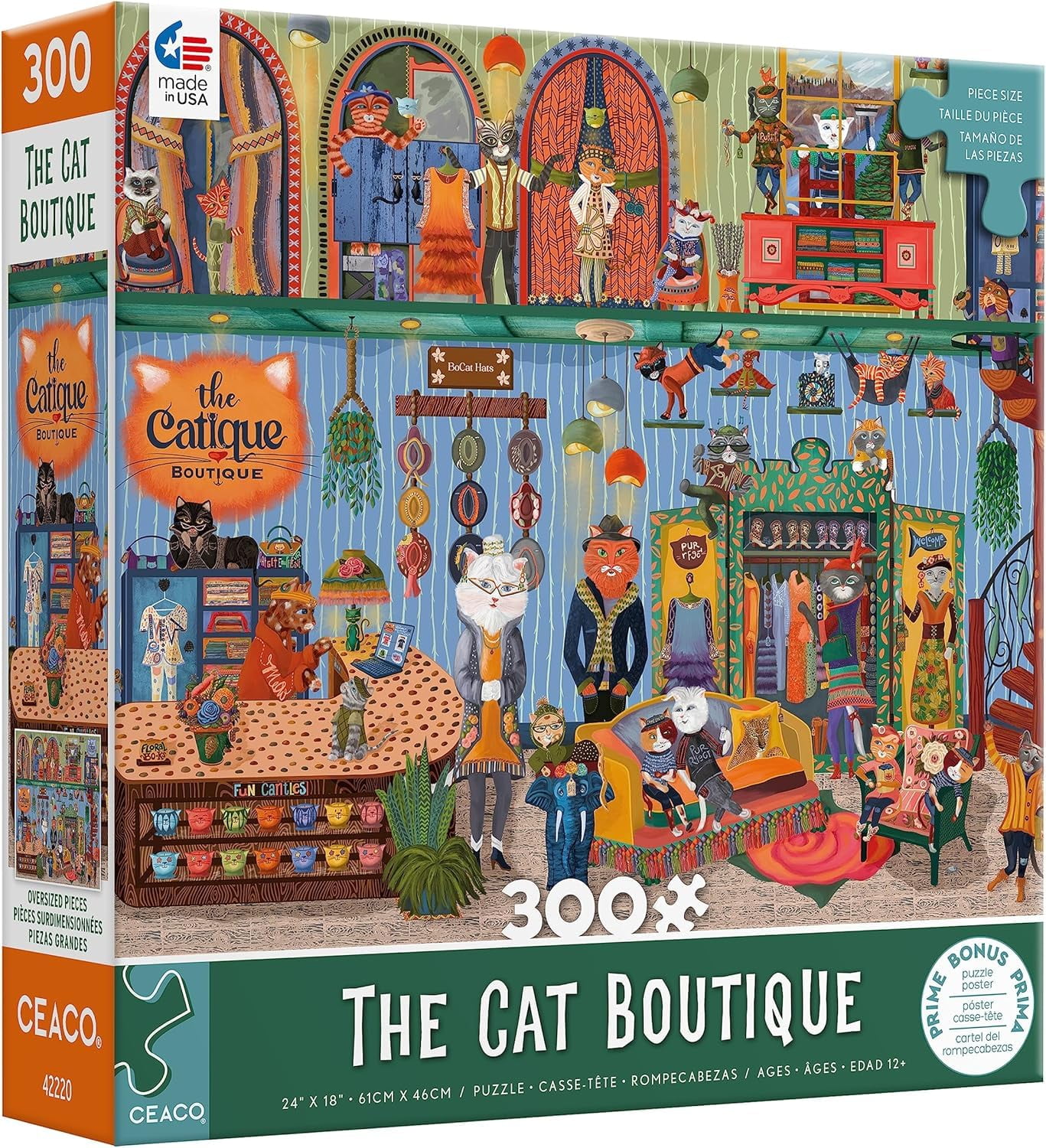 Ceaco - The Cat RRF12 Boutique - 300 Piece Jigsaw Puzzle - Walmart.com