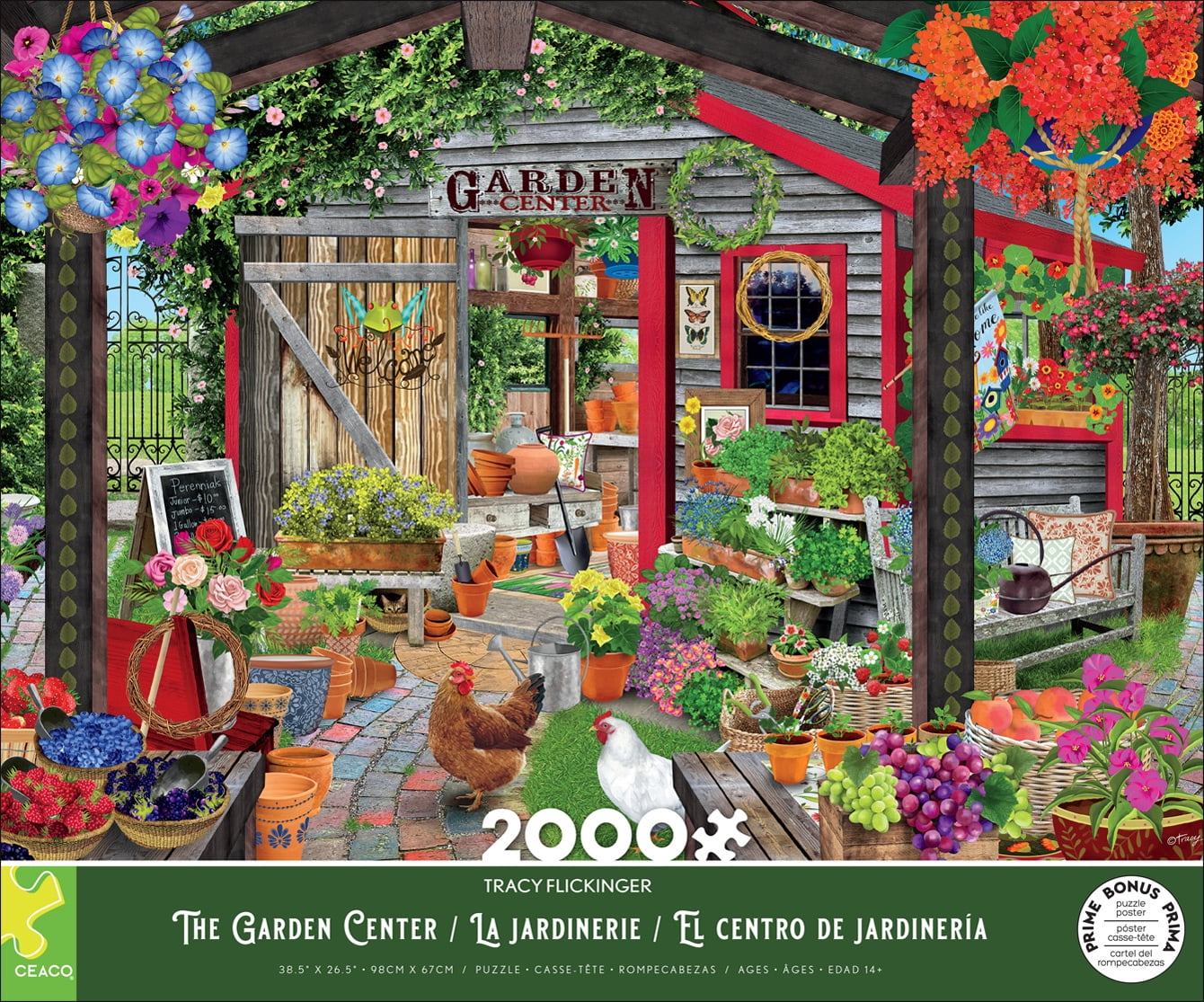 Ceaco The Garden Center (Tracy Flickinger) Interlocking Jigsaw Puzzle ...