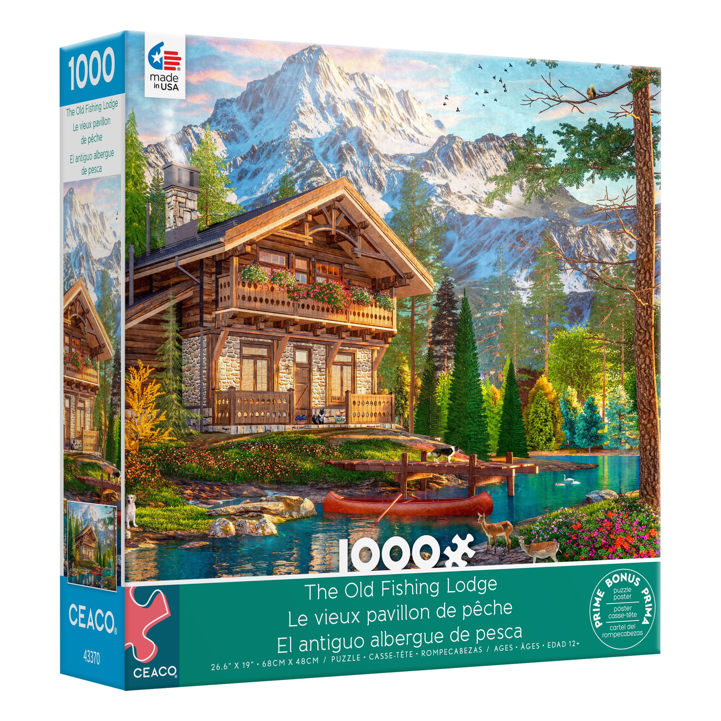 Ceaco The Old Fishing Lodge (Dominic Davison) 1000 Piece Interlocking ...