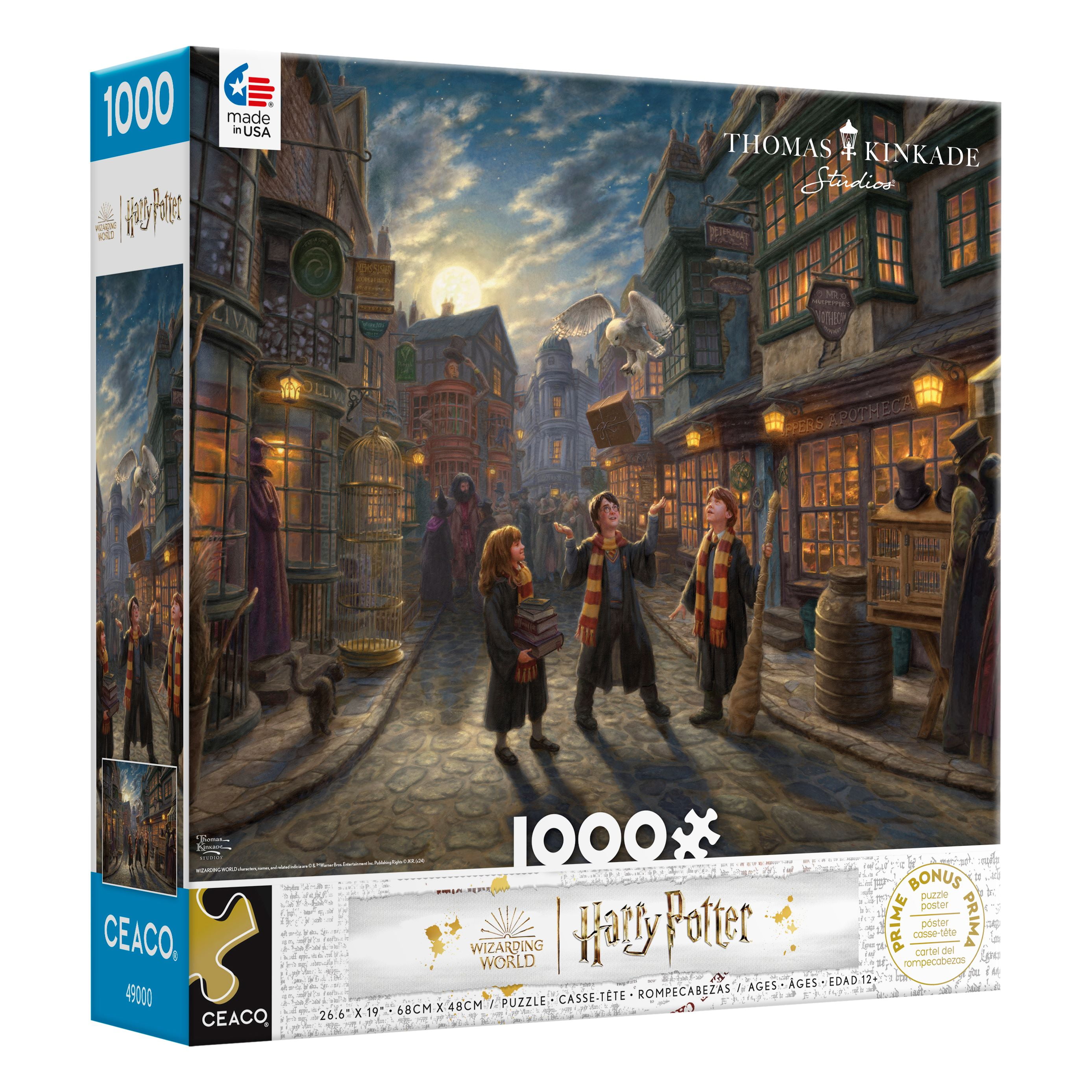 Ceaco Thomas Kinkade Disney Harry Potter Diagon Alley 1000 Piece Interlocking Jigsaw Puzzle ...