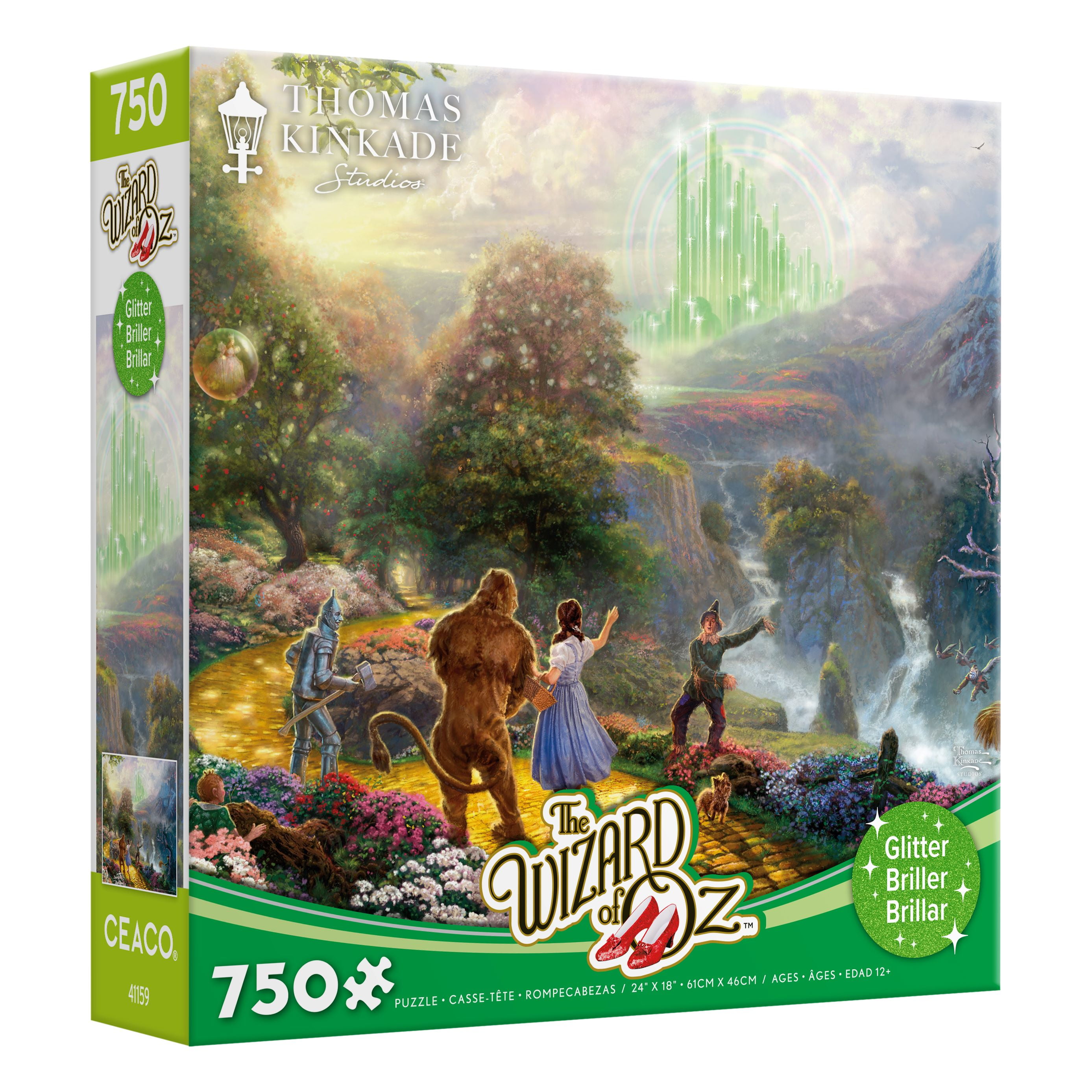 Ceaco Thomas Kinkade Dorothy Discovers Emerald City Glitter 750 Puzzle ...