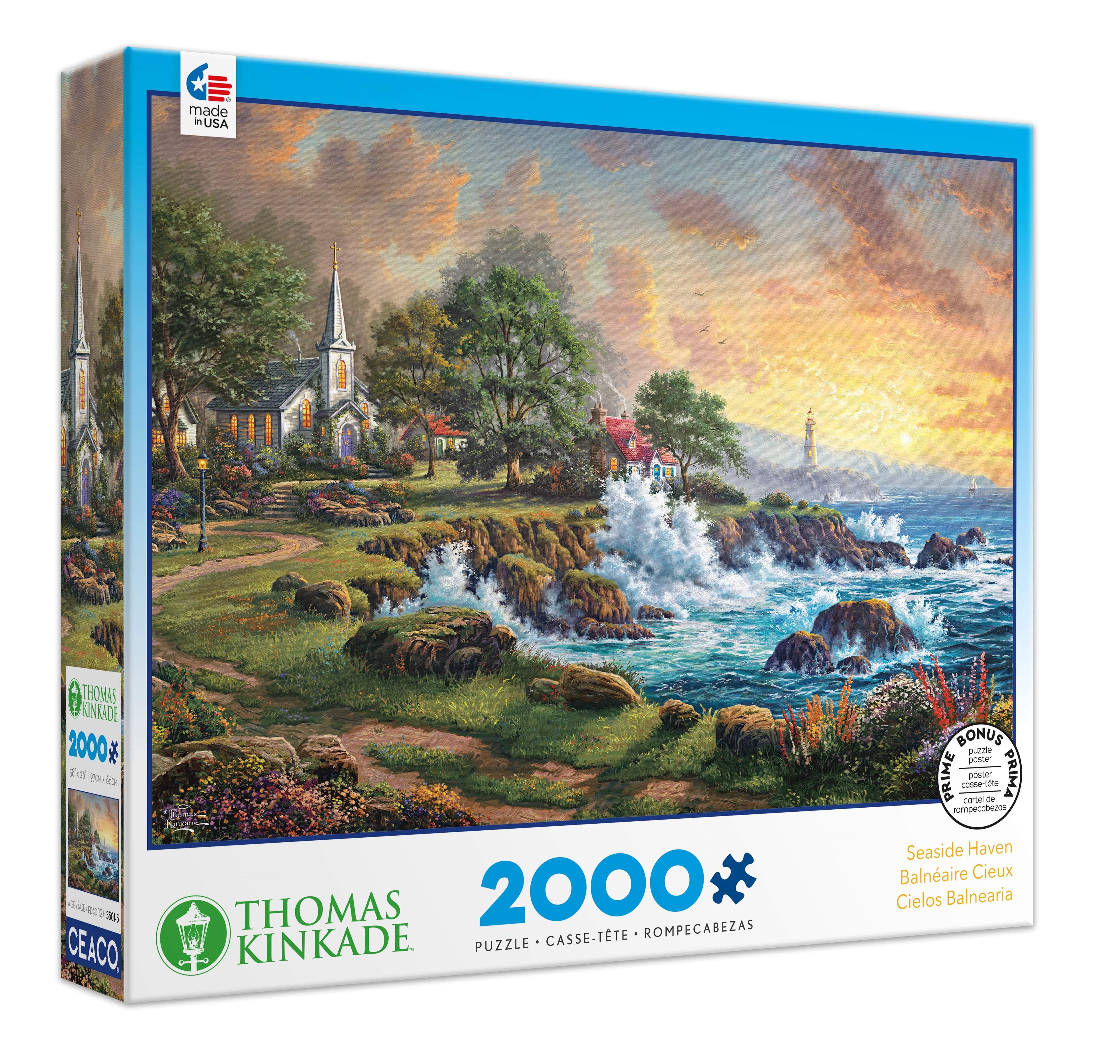 Ceaco Thomas Kinkade Seaside Haven Interlocking Jigsaw Puzzle, 2000 ...