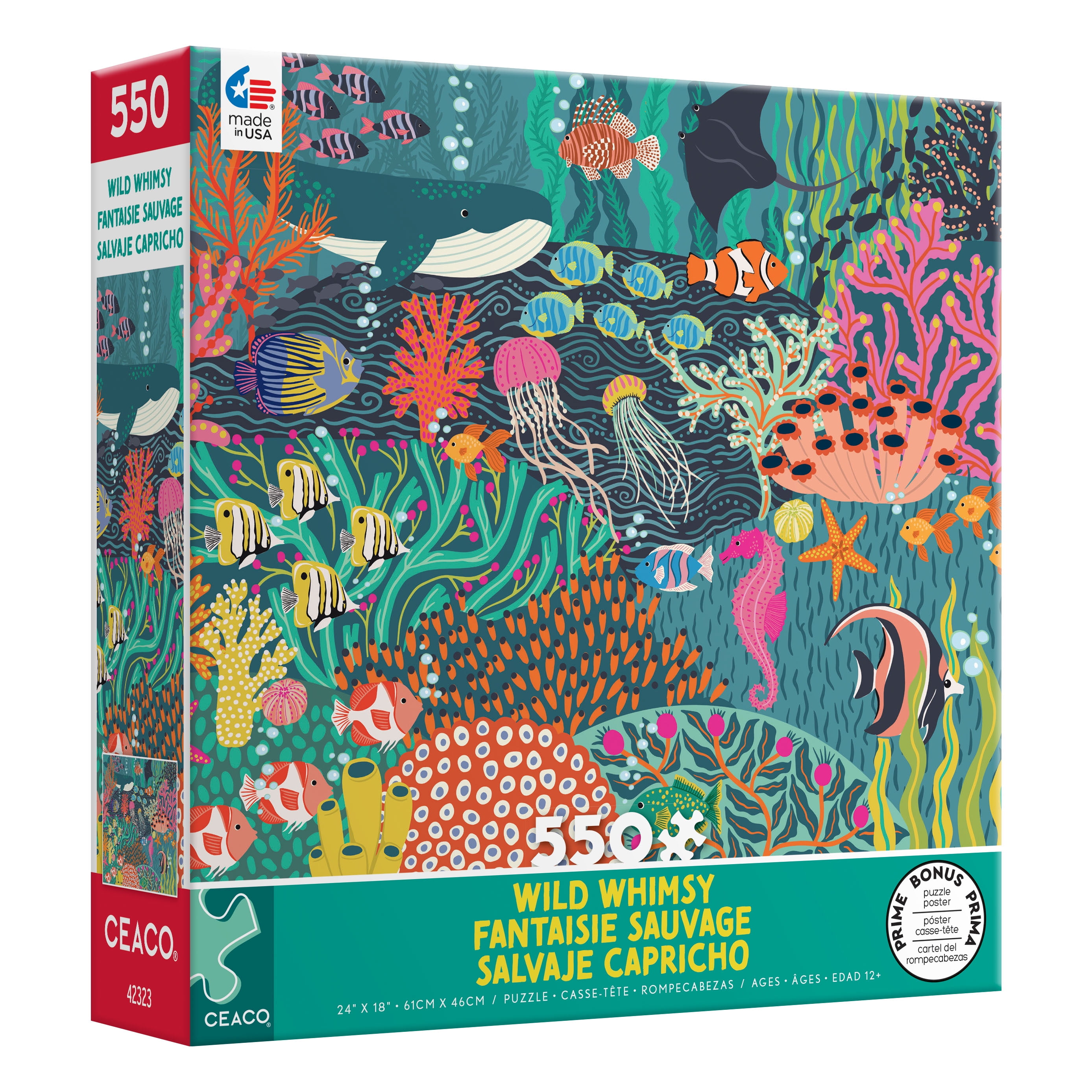 Ceaco Ocean Bright 550 Piece Jigsaw Puzzle Wild Whimsy Theme - Walmart.com