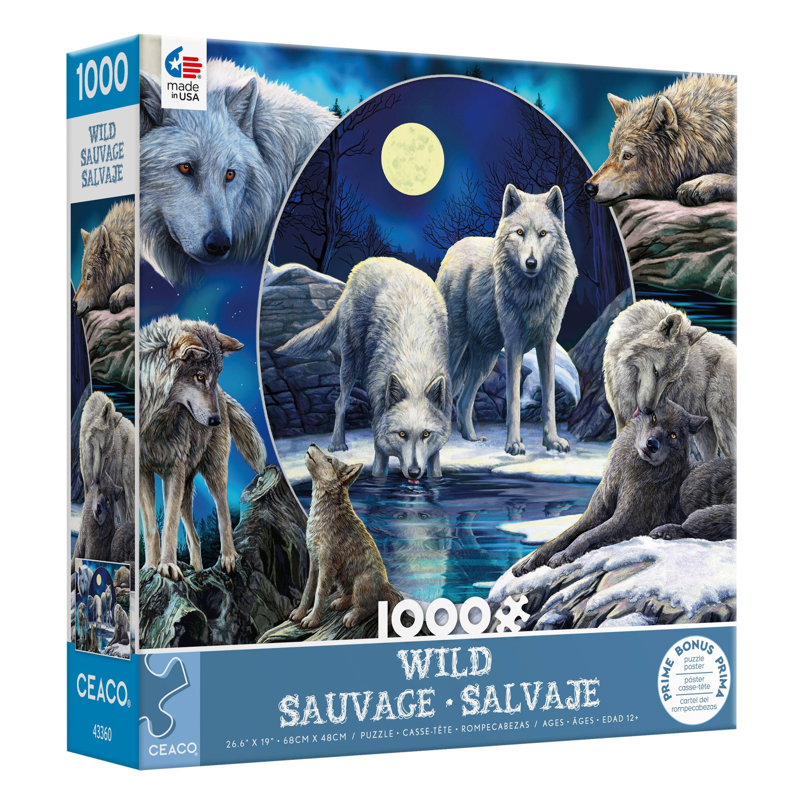 Ceaco Wild Wolves Collage 1000 Piece Jigsaw Puzzle - Walmart.com