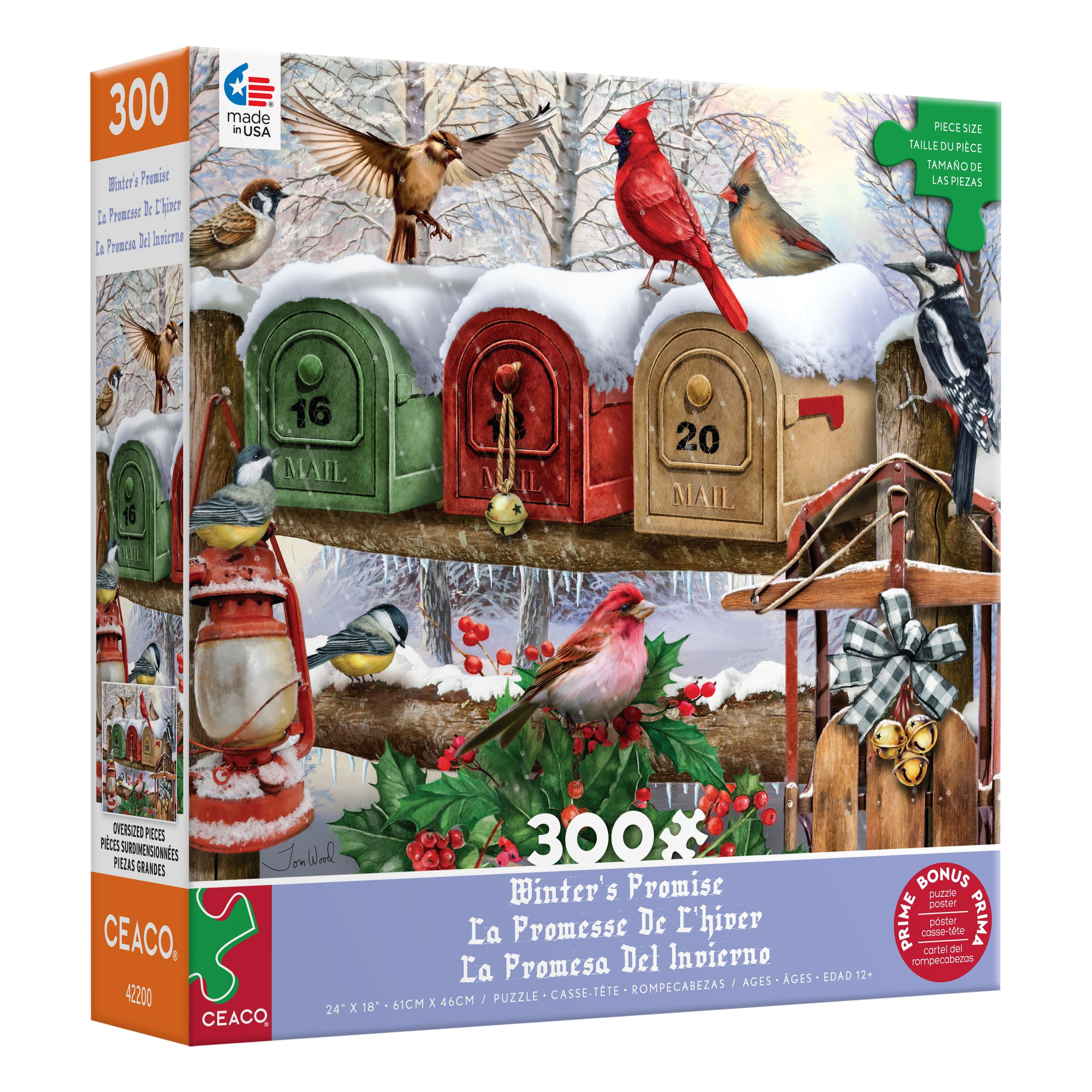 Ceaco Winter's Promise (Tom Wood) 300 Piece Interlocking Jigsaw Puzzle ...