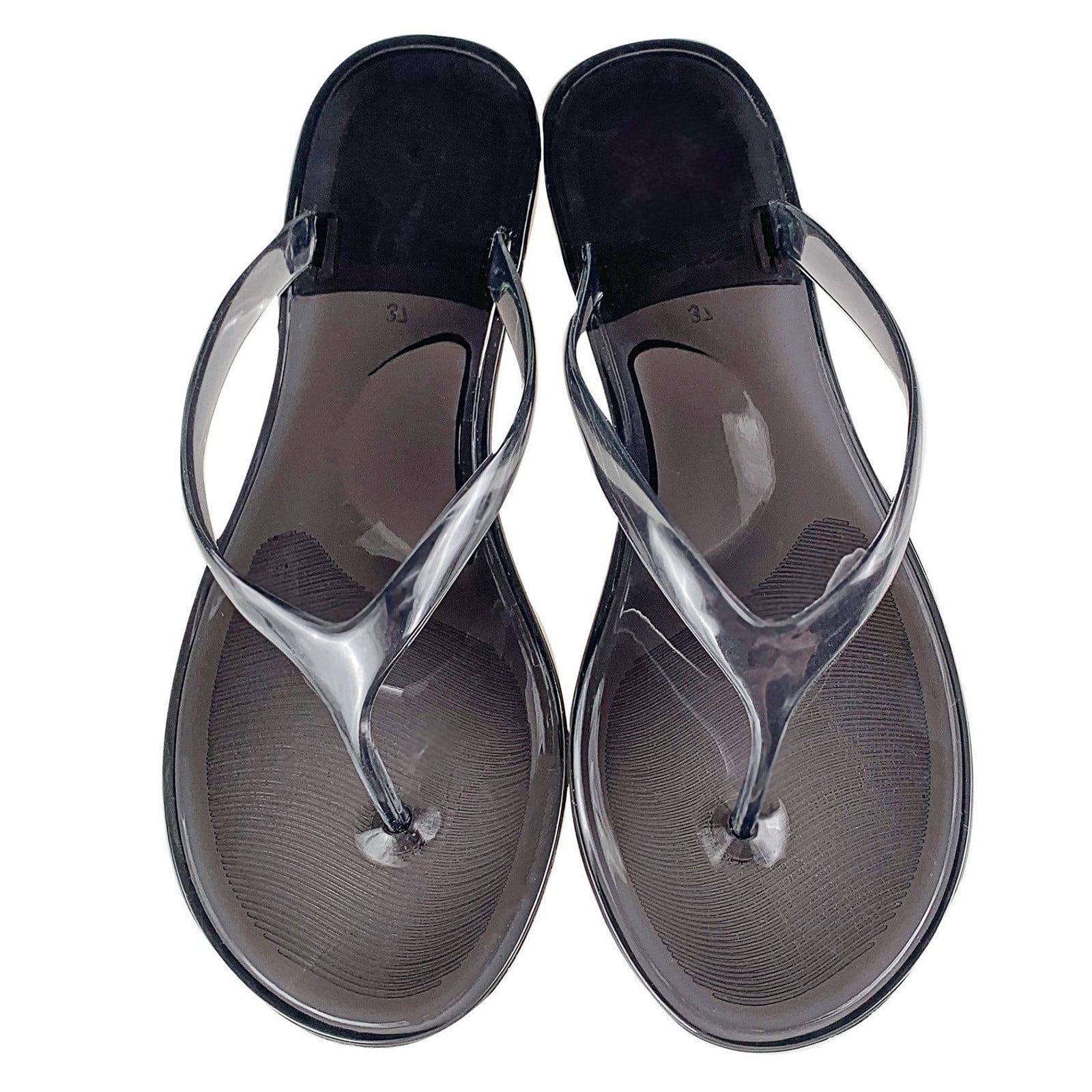 Ceangrtro Ladies Summer Transparent Jelly Slippers for Women indoor ...