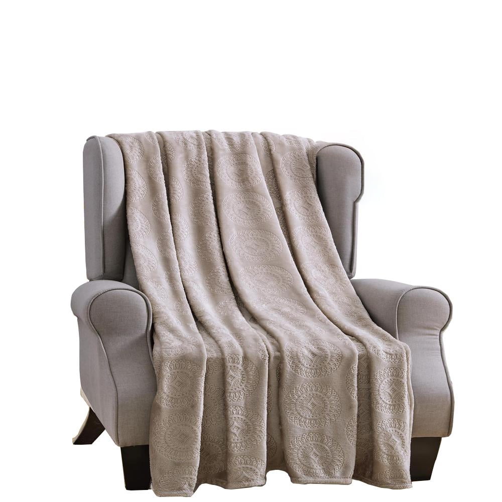 Ceasar Soft Plush Contemporary Embossed Collection All Season Throw 50 ...