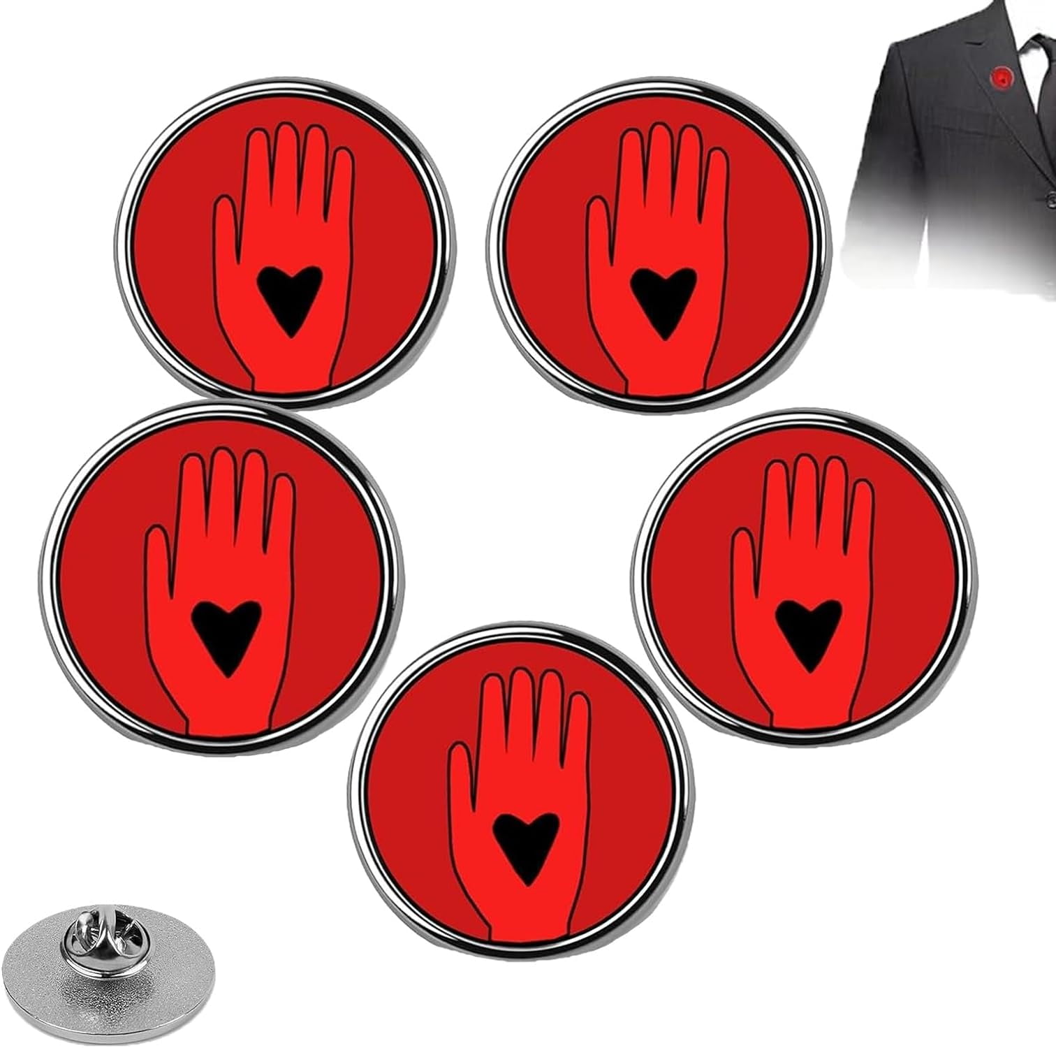 Ceasefire Pin, Pray For Peace Round Button Badge Pin Medal Pins Brooch ...