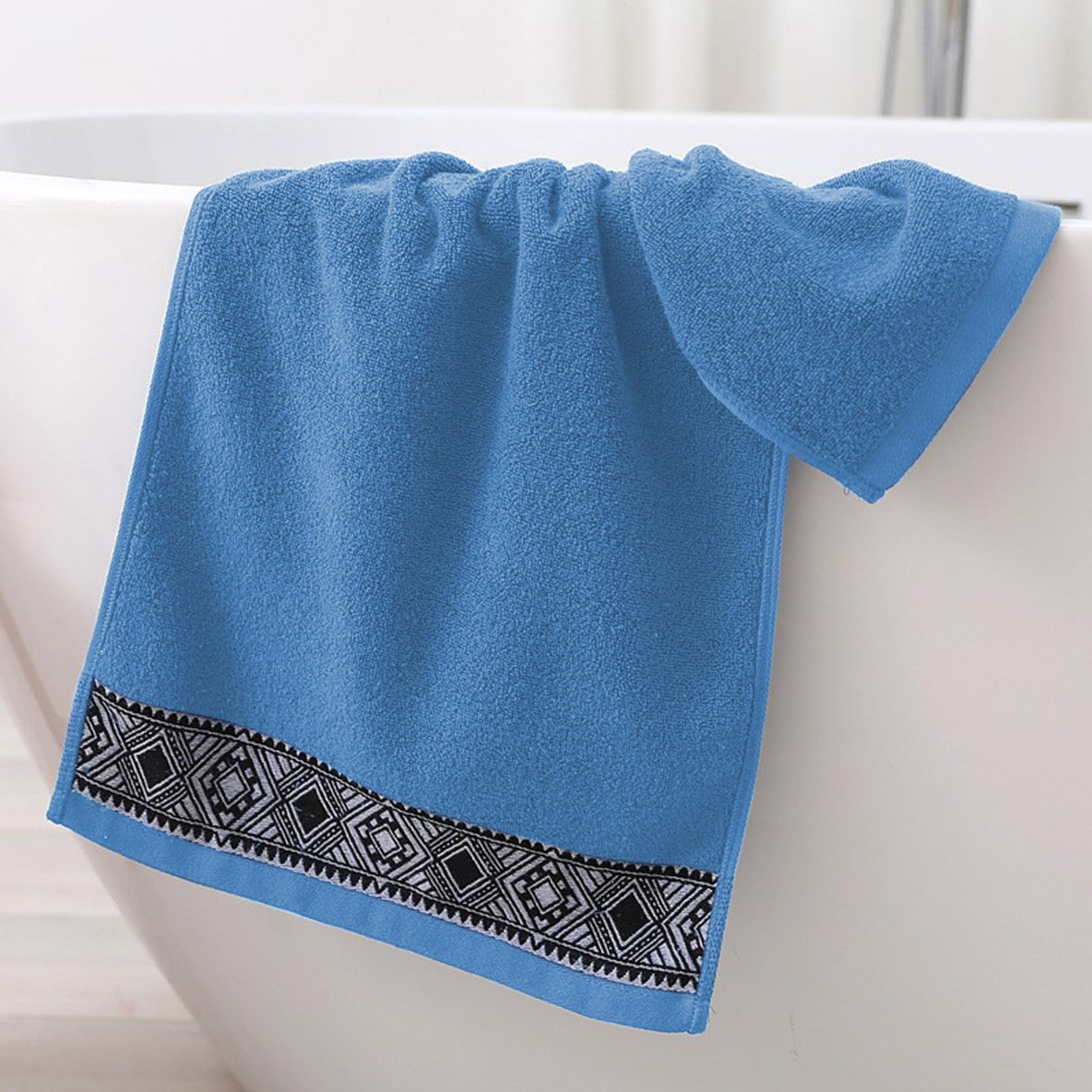 Cebalnir 1PC Embroidery Bath Towel Super Soft Adult Water Absorbent ...