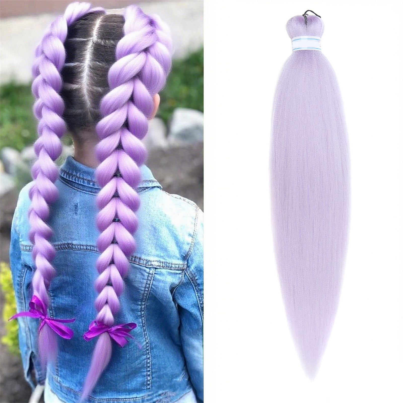 Cebalnir Braiding Hair Pre Stretched Colored Braiding Hair Extensions ...