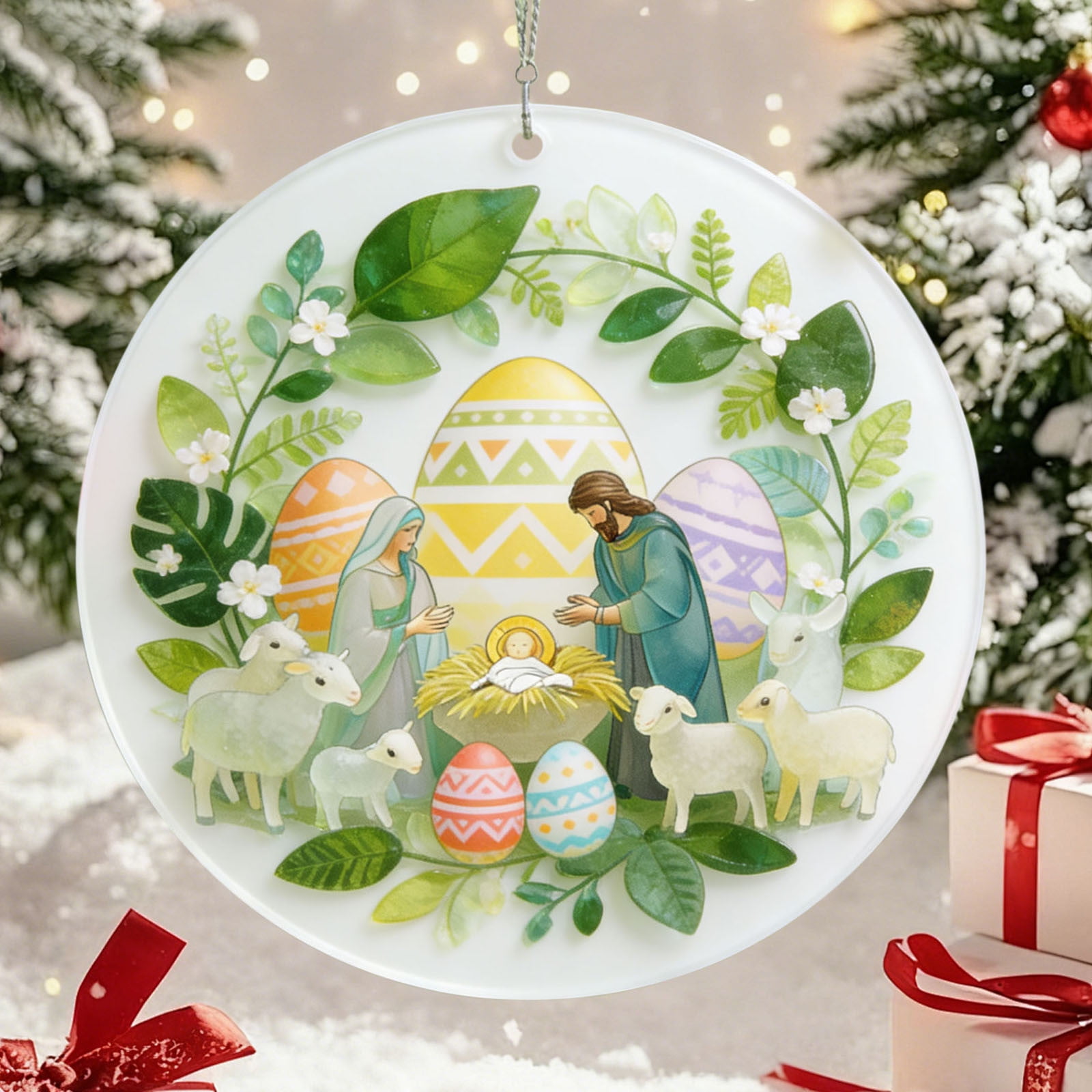 Cebalnir Easter Decorative Pendant, Religious Holiday Decor | Gifts for ...