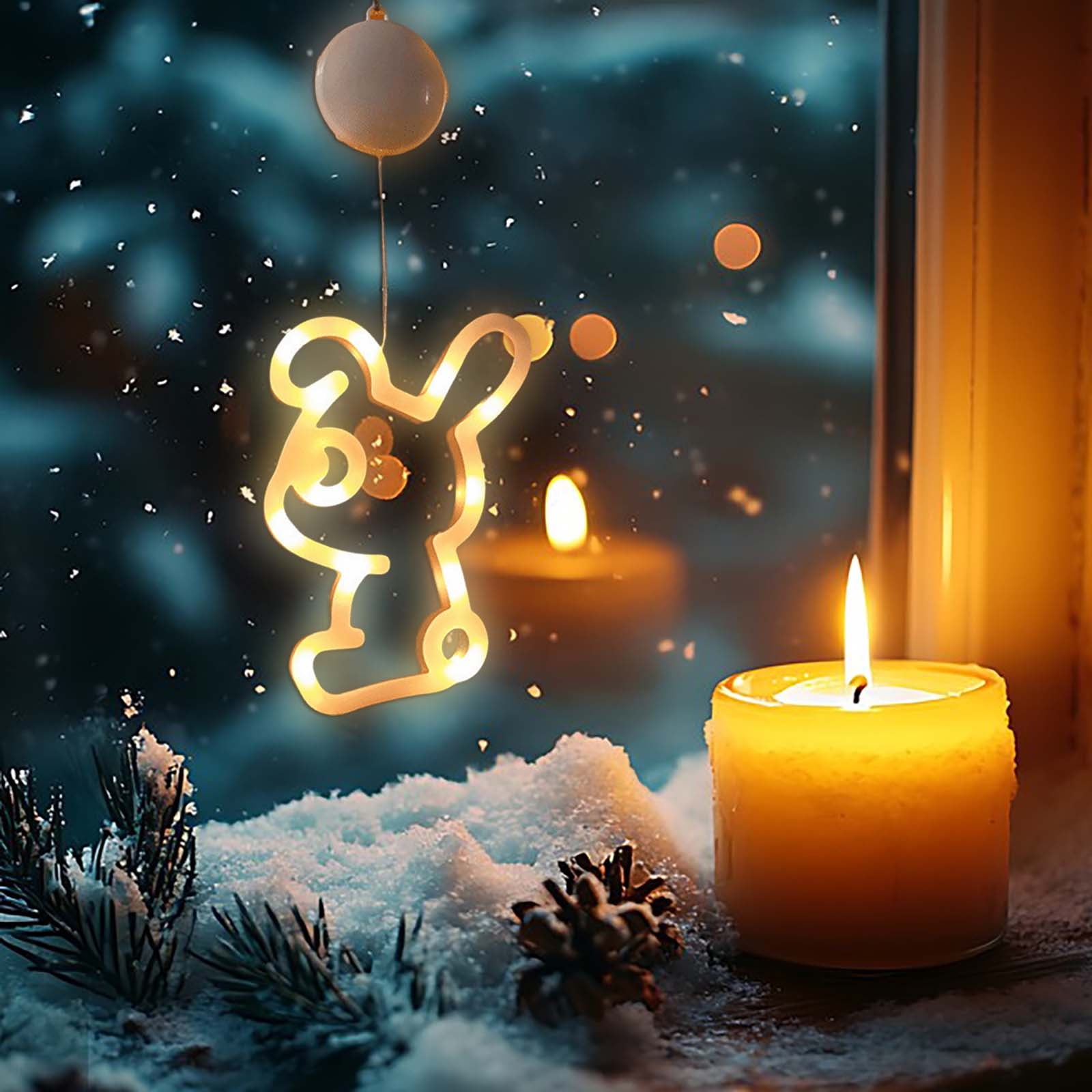 Cebalnir Easter Window Decorations Lights Easter Eggs Suction Cup ...