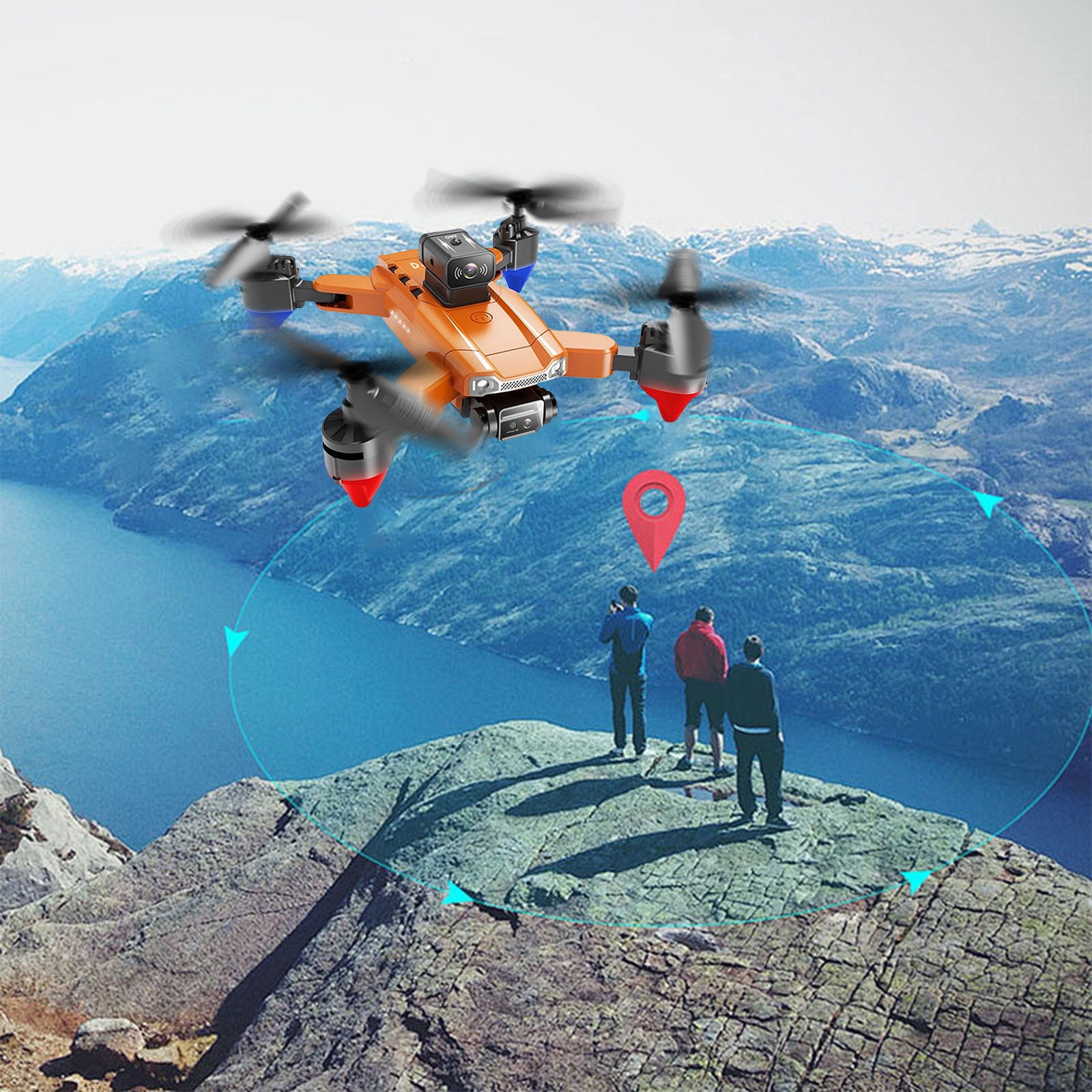 Cebalnir Kids Folding Remote Control Drone with Colorful Lights ...