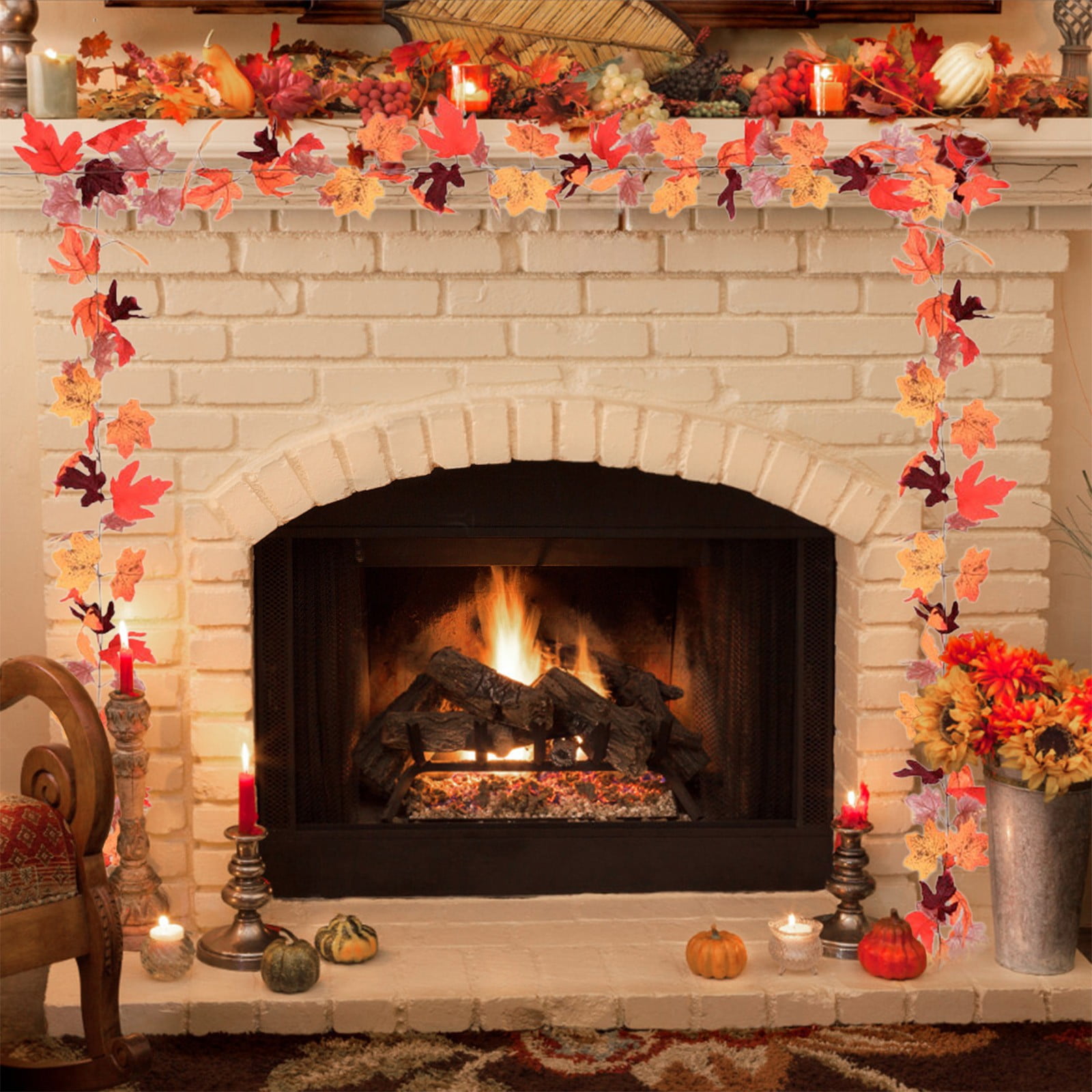 Cebalnir Simulated Maple Leaf Vines Leaves Halloween Thanksgiving ...