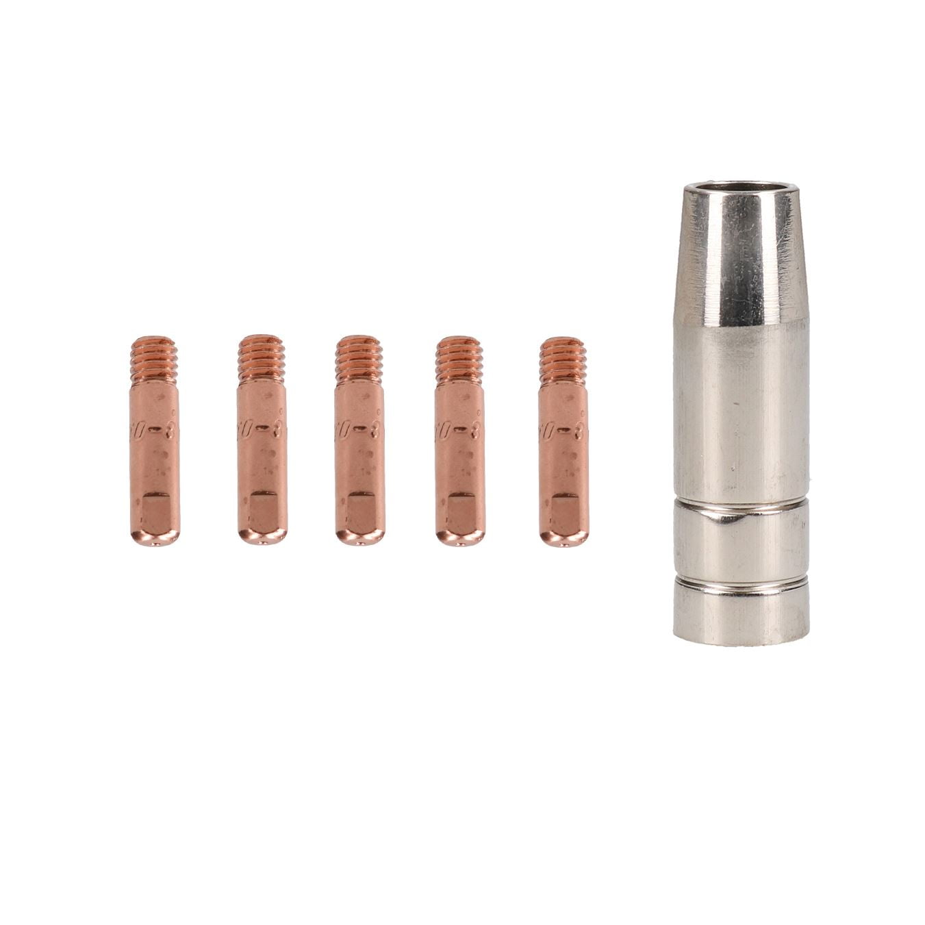 Cebora 130 & 110 / Snap On 130 1x Shroud / Nozzle & 5x 0.8mm Welding ...