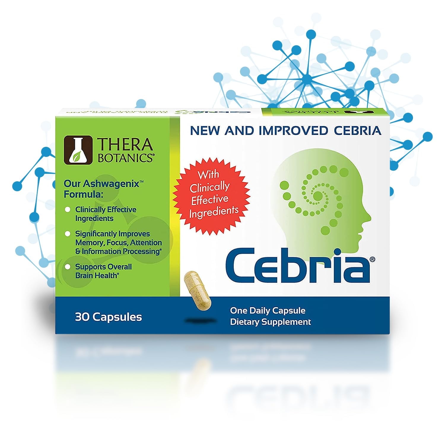 Cebria Brain Supplement for Men Women & Seniors Effective Memory ...