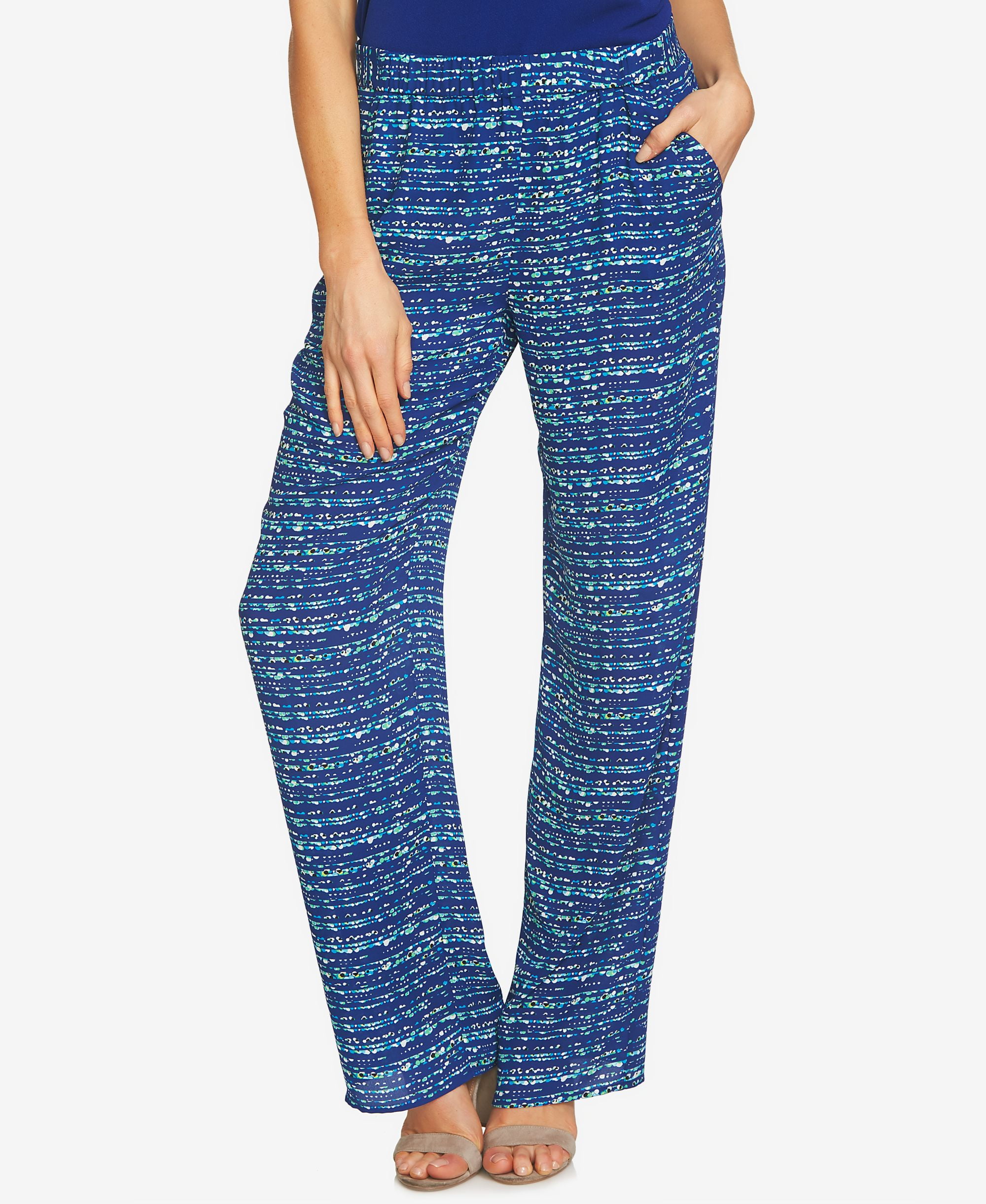 Cece Printed Wide Leg Soft Pants Midnight Rush XS - Walmart.com